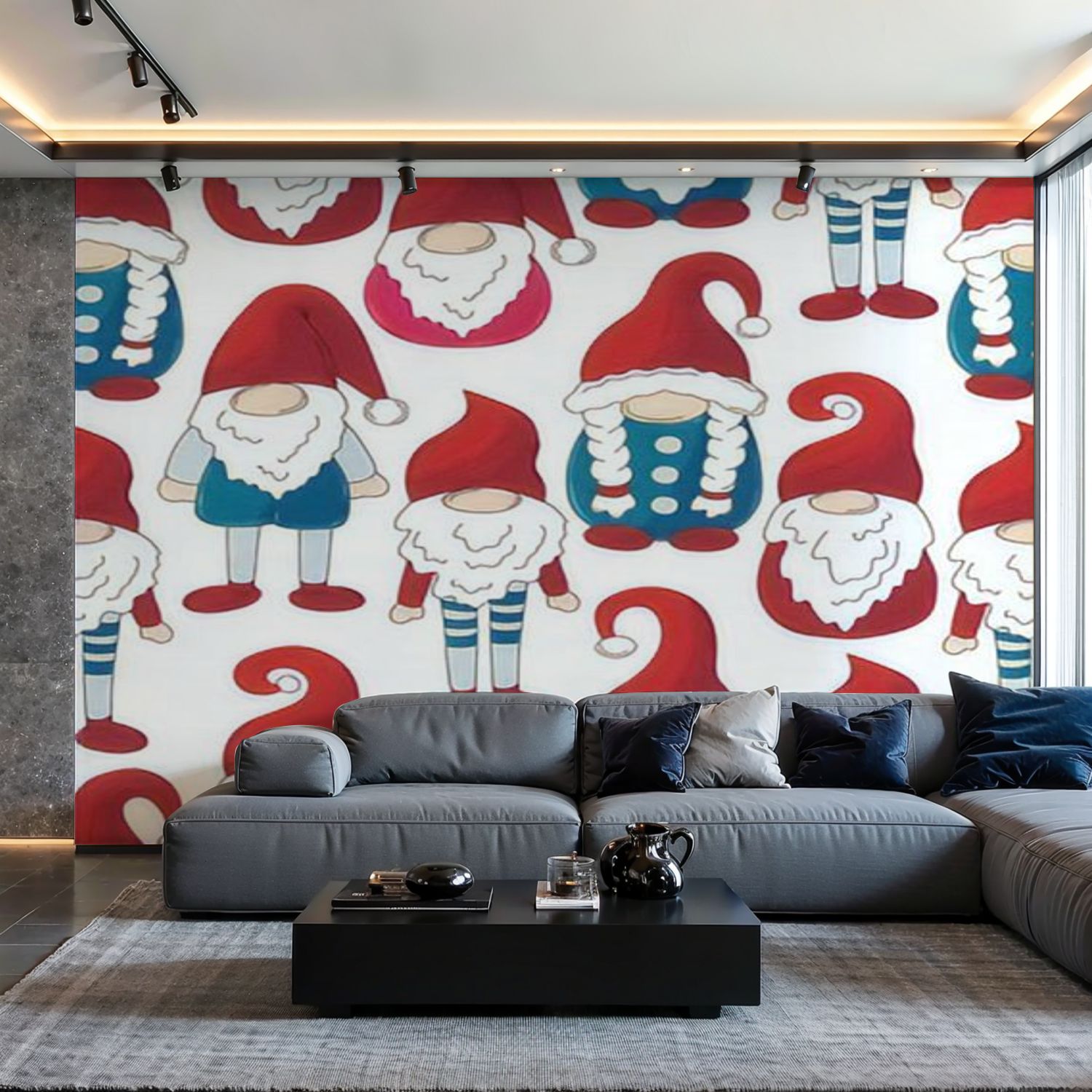 Prxcm Peel and Stick Canvas Wallpaper Christmas pattern scandinavian ...