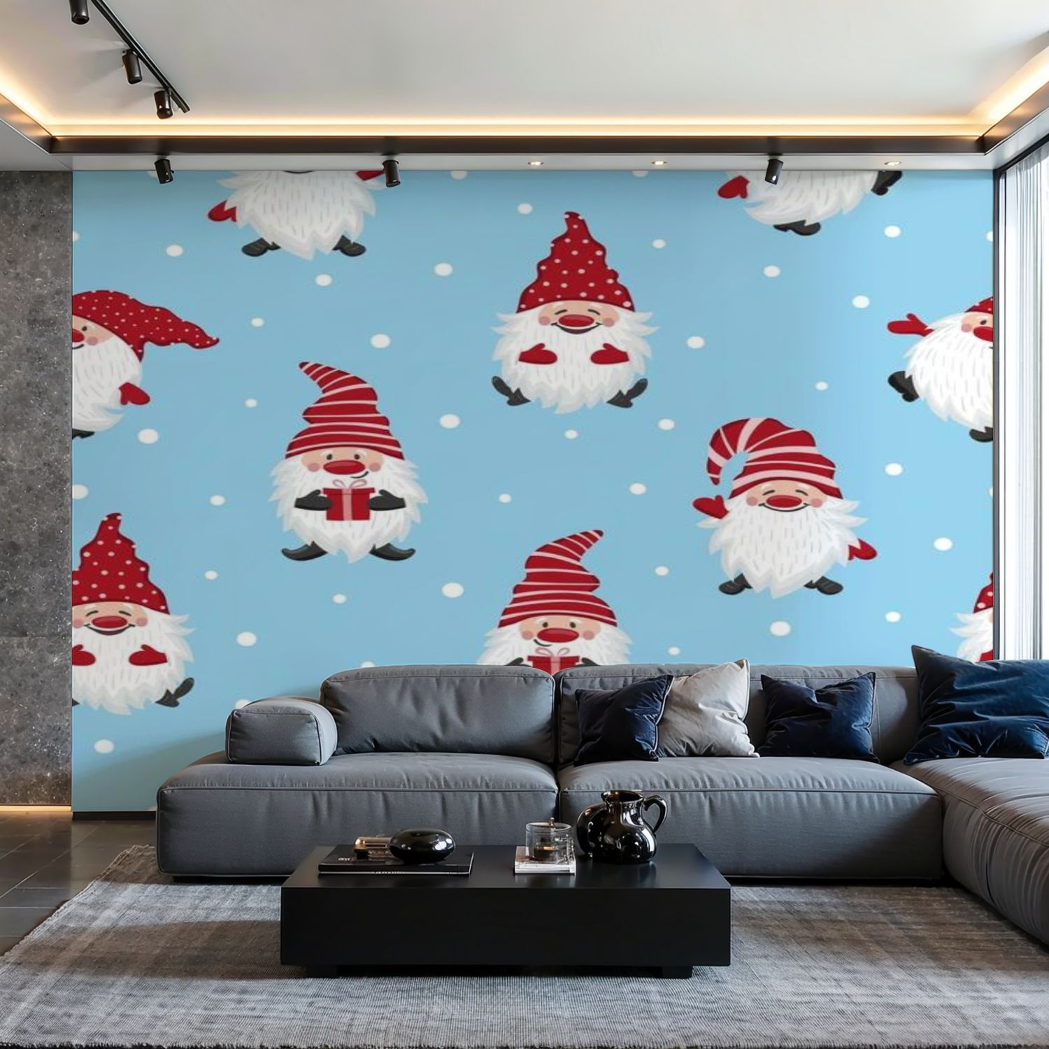 Prxcm Peel and Stick Canvas Wallpaper Cute gnomes pattern Seamless ...