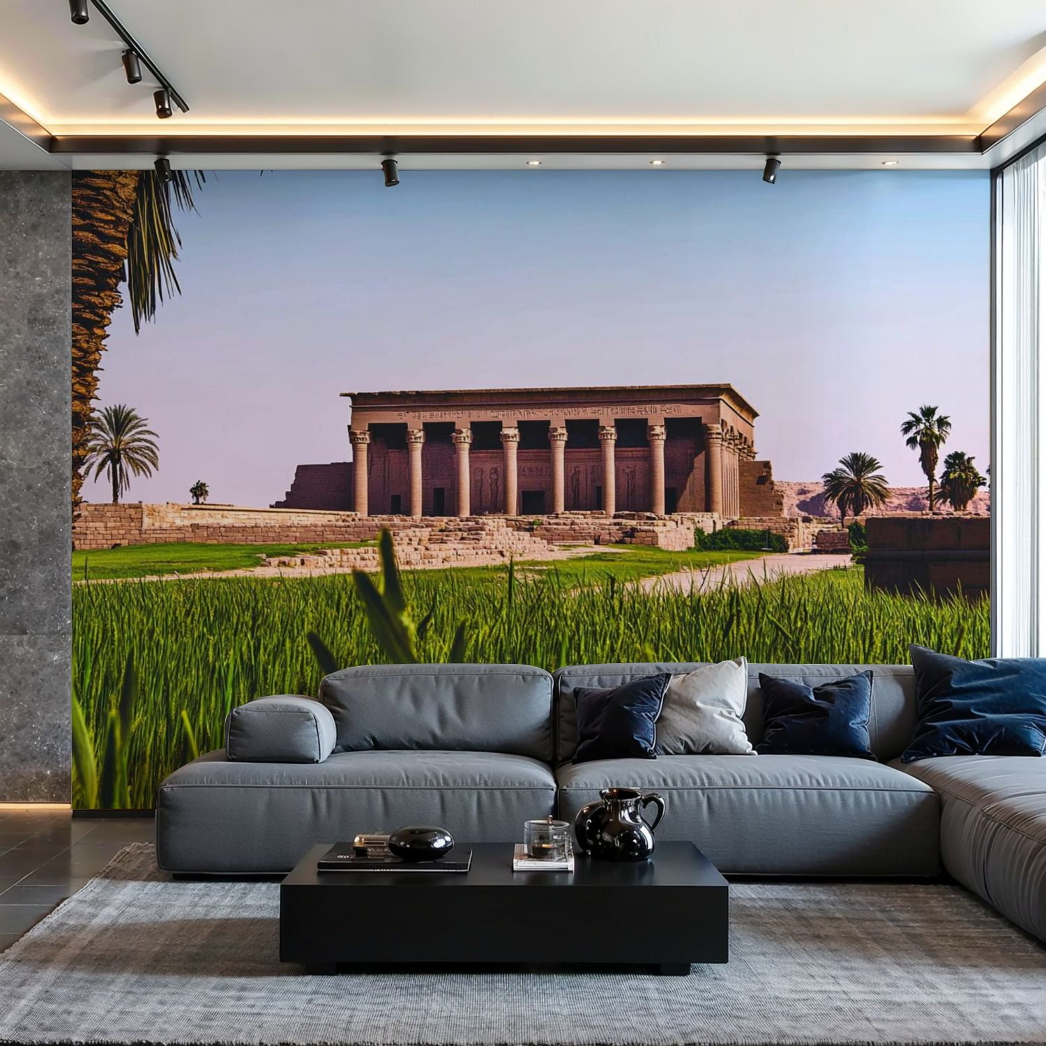 Prxcm Peel and Stick Canvas Wallpaper Dendera Temple Dandara Temple ...