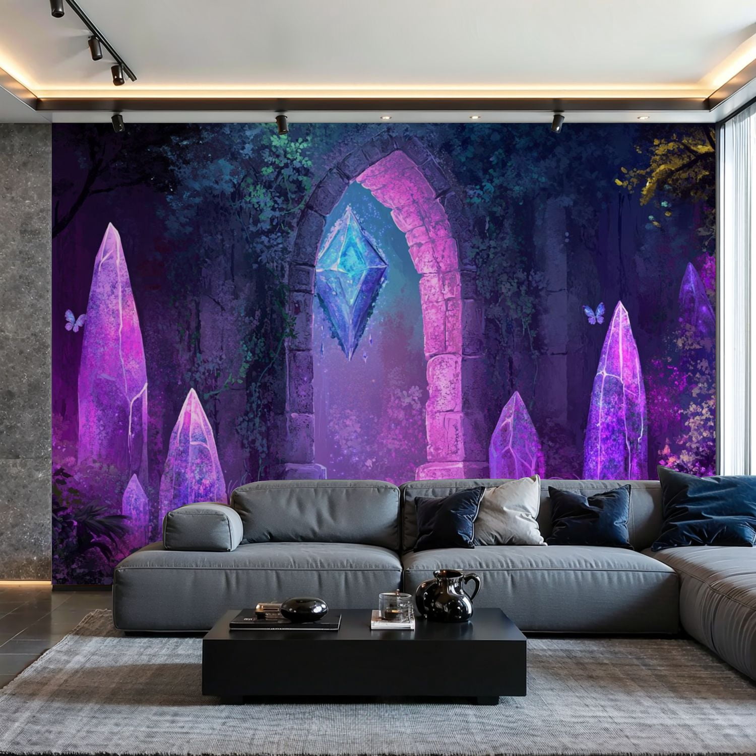 Prxcm Peel and Stick Canvas Wallpaper Fantasy Forest Fairy Tale ...
