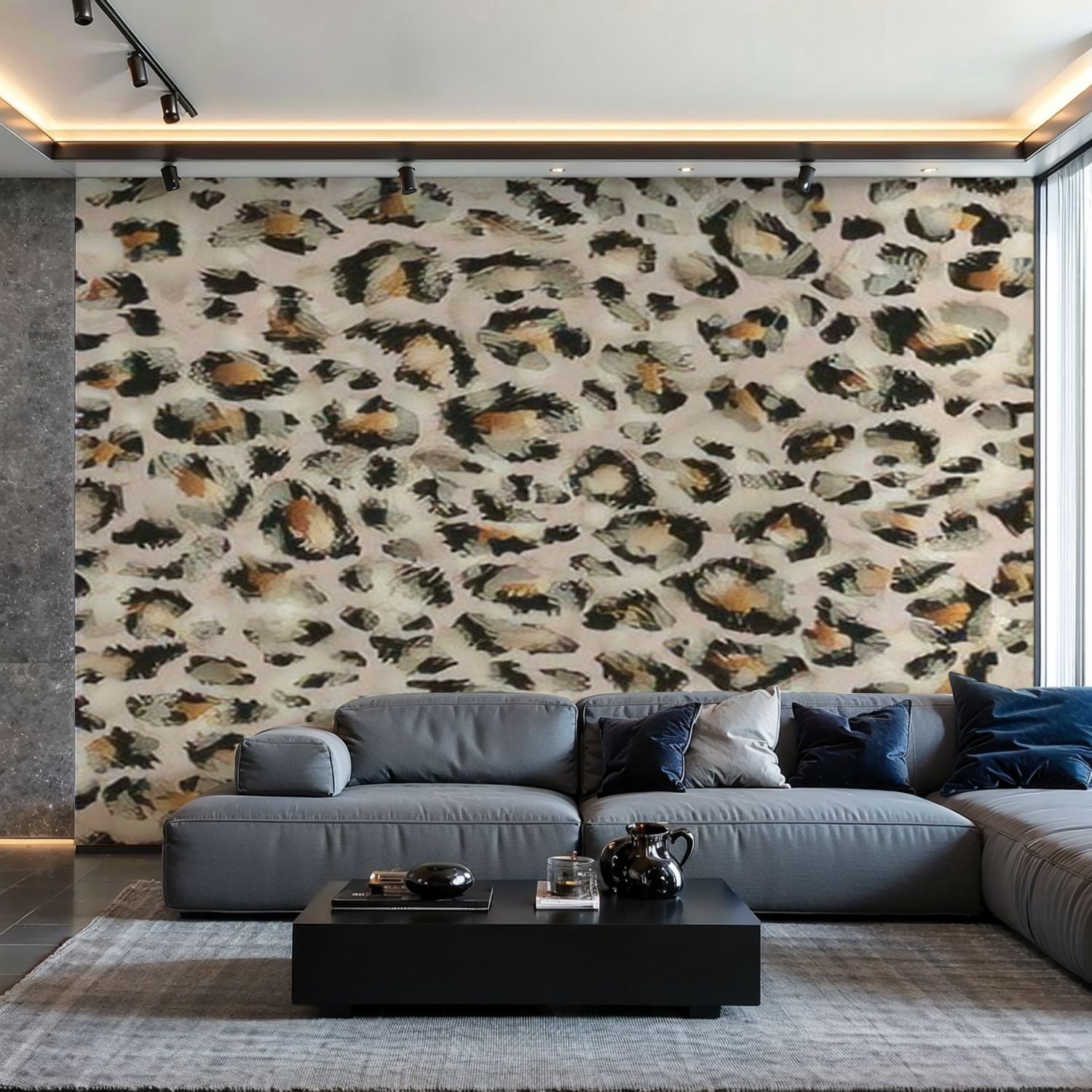 Prxcm Peel and Stick Canvas Wallpaper Abstract animal skin leopard ...