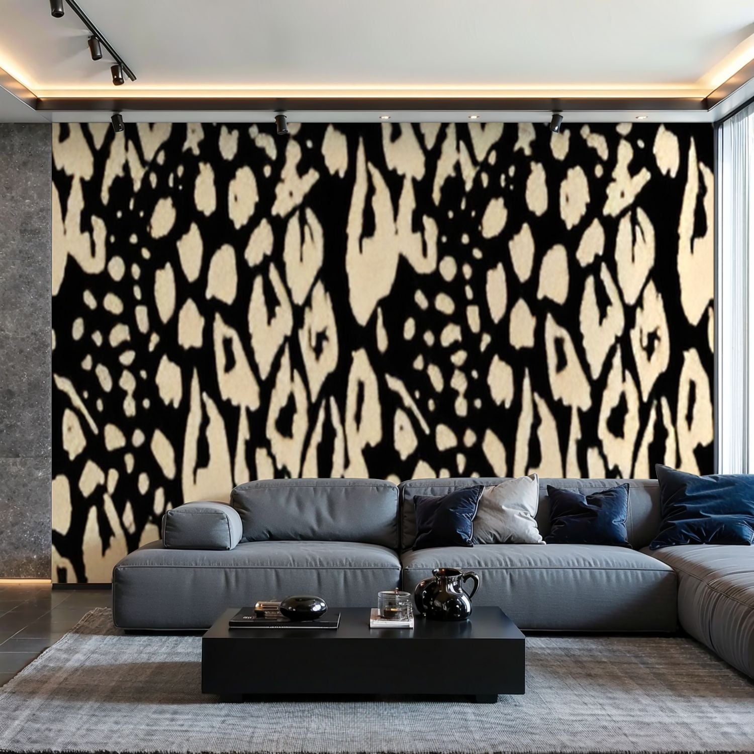 Prxcm Peel and Stick Canvas Wallpaper Animal Leather Pattern Cheetah ...