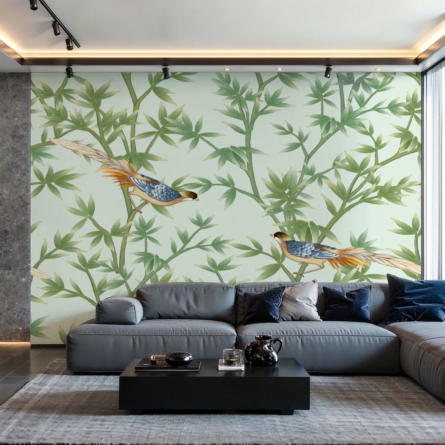 Prxcm Peel and Stick Canvas Wallpaper Bamboo bush seamless pattern ...