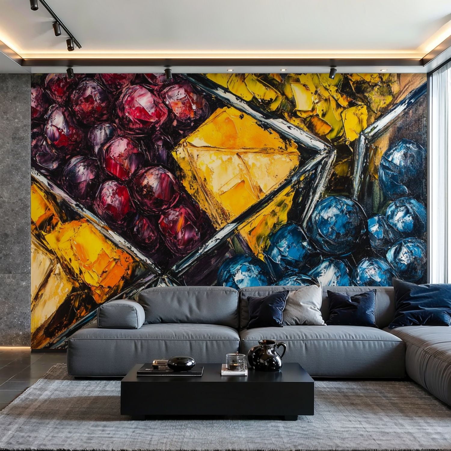 Prxcm Peel and Stick Canvas Wallpaper Cubist Thanksgiving Art Bold ...