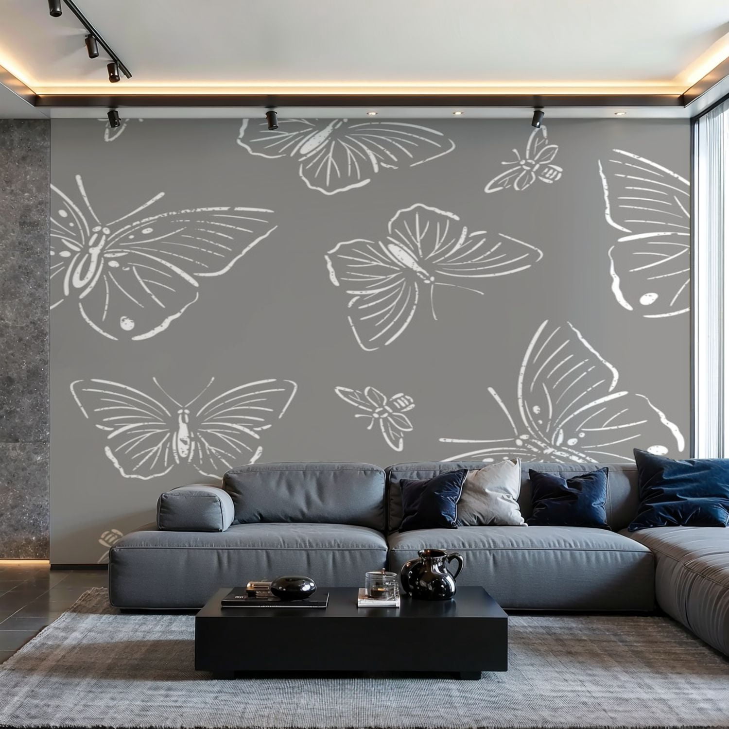 Prxcm Peel and Stick Canvas Wallpaper Cute insects butterflies ...