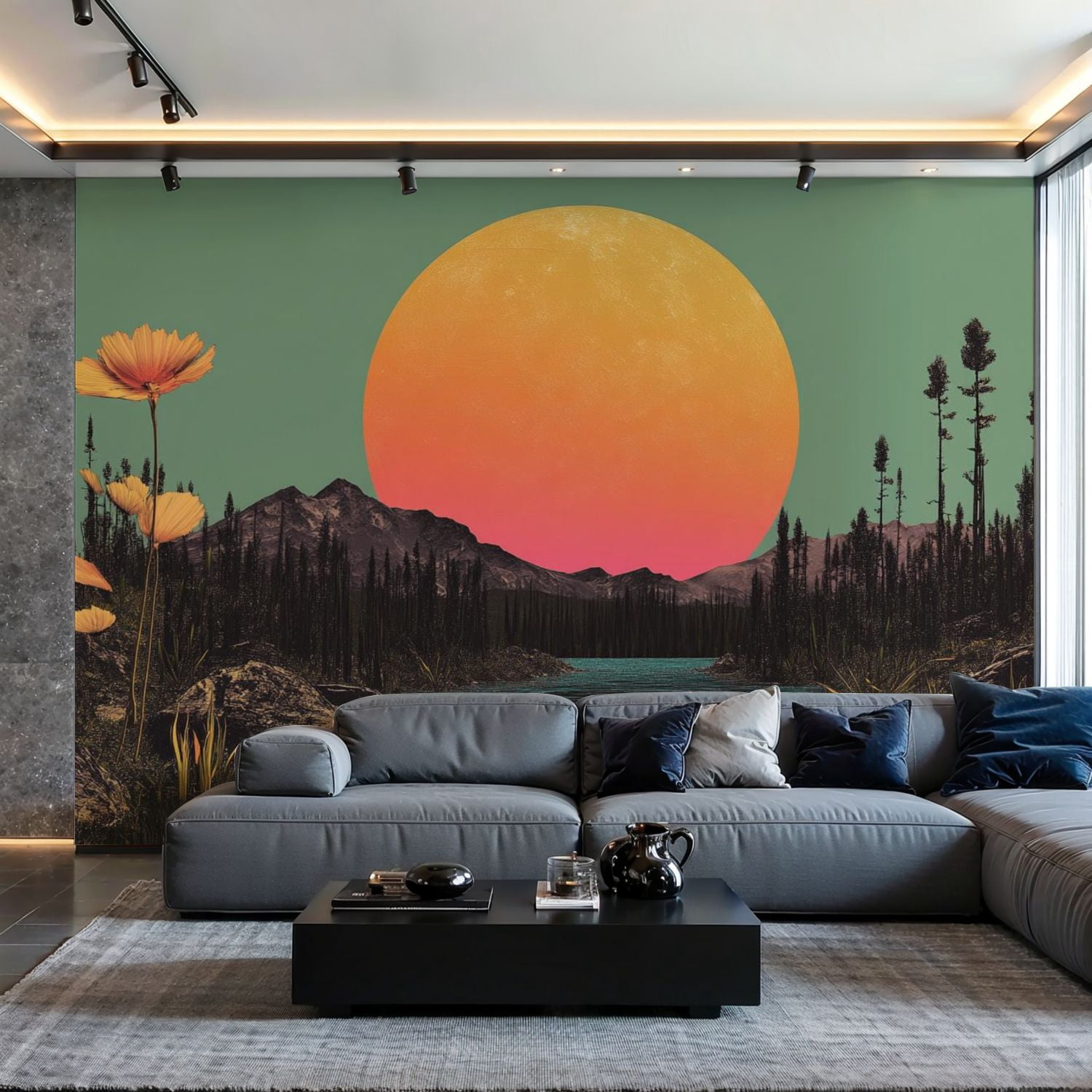 Prxcm Peel and Stick Canvas Wallpaper Forest Tree Vintage Aesthetic ...