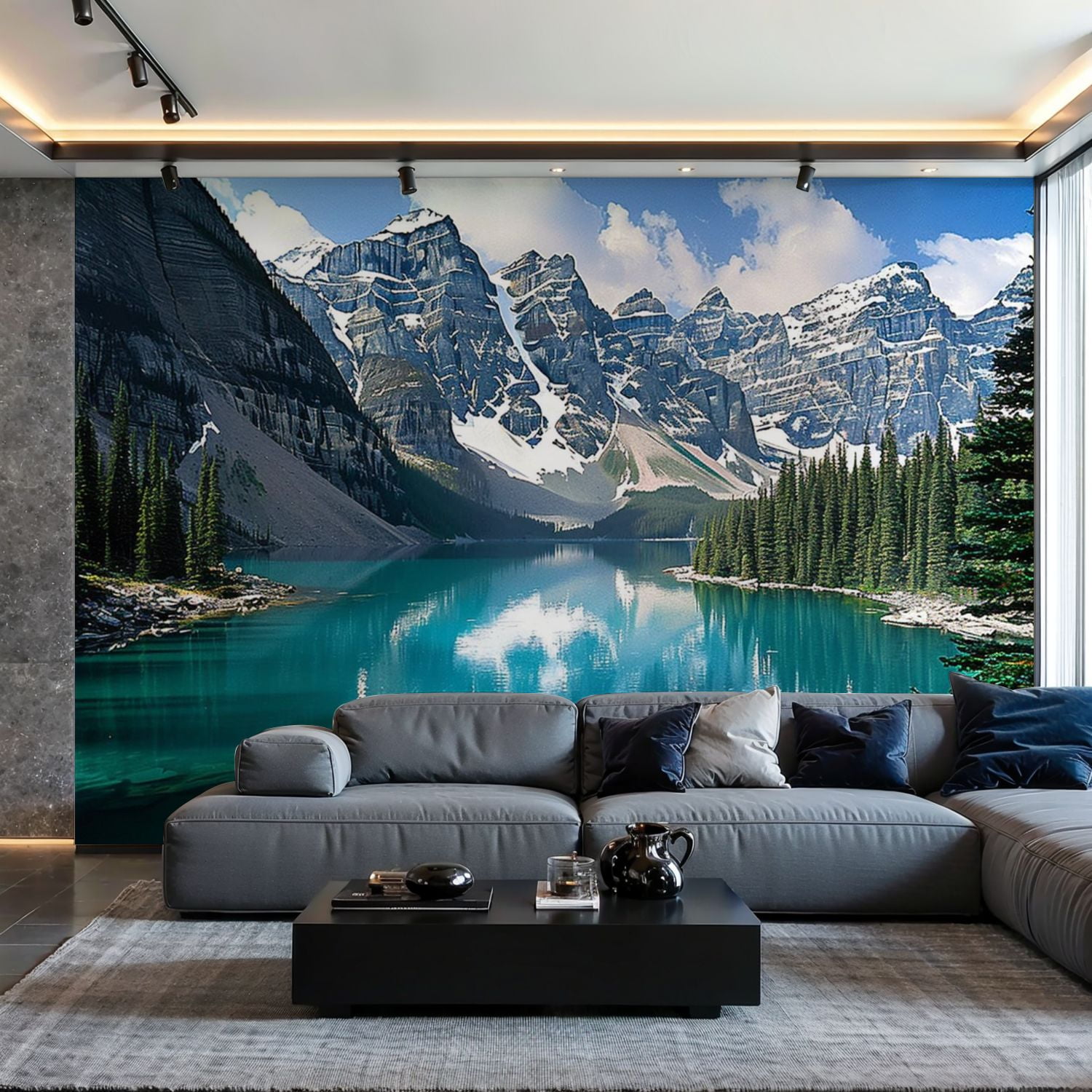 Prxcm Peel and Stick Canvas Wallpaper Moraine Lake Rocky Mountains ...