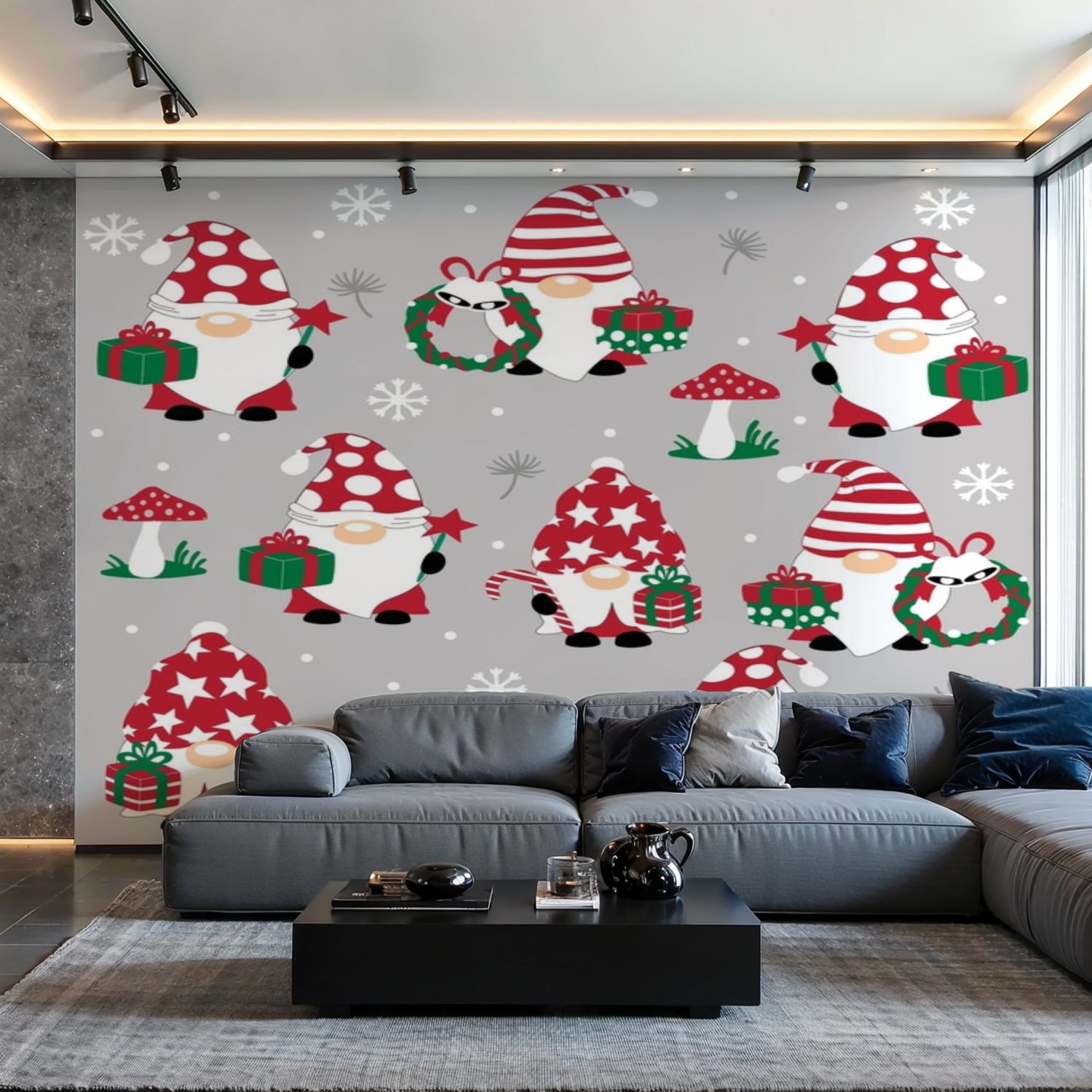 Prxcm Peel and Stick Canvas Wallpaper New Christmas Gnomes charaters ...