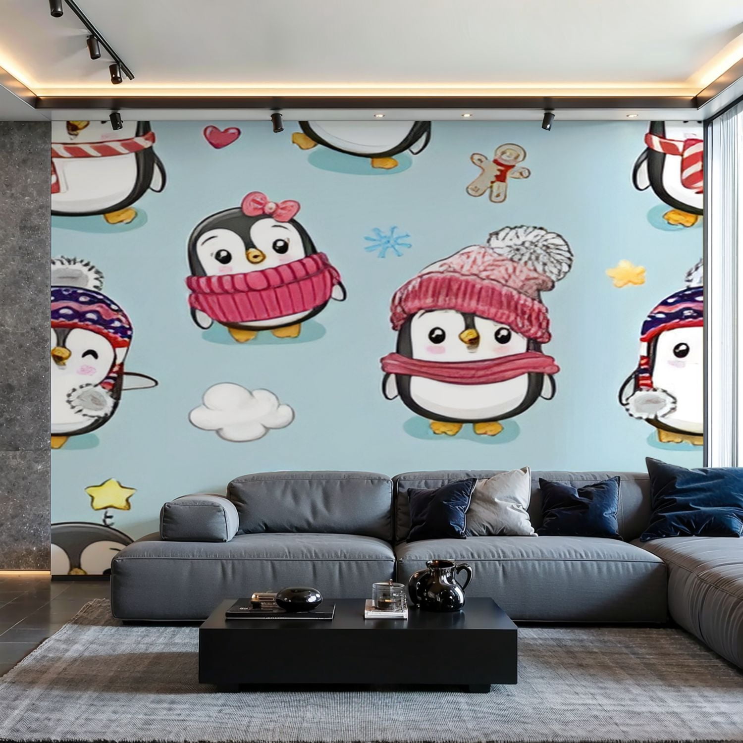 Prxcm Peel and Stick Canvas Wallpaper Seamless Pattern cute cartoon ...