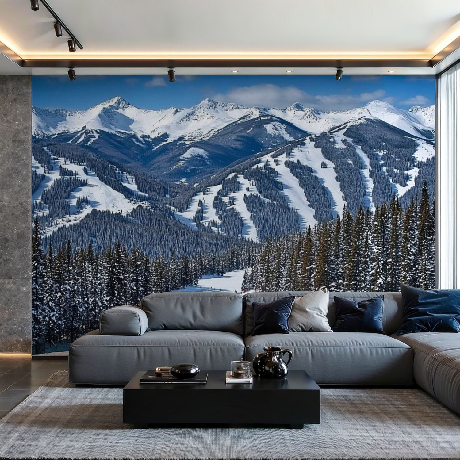 Prxcm Peel and Stick Canvas Wallpaper colorado ski runs mountains ski ...