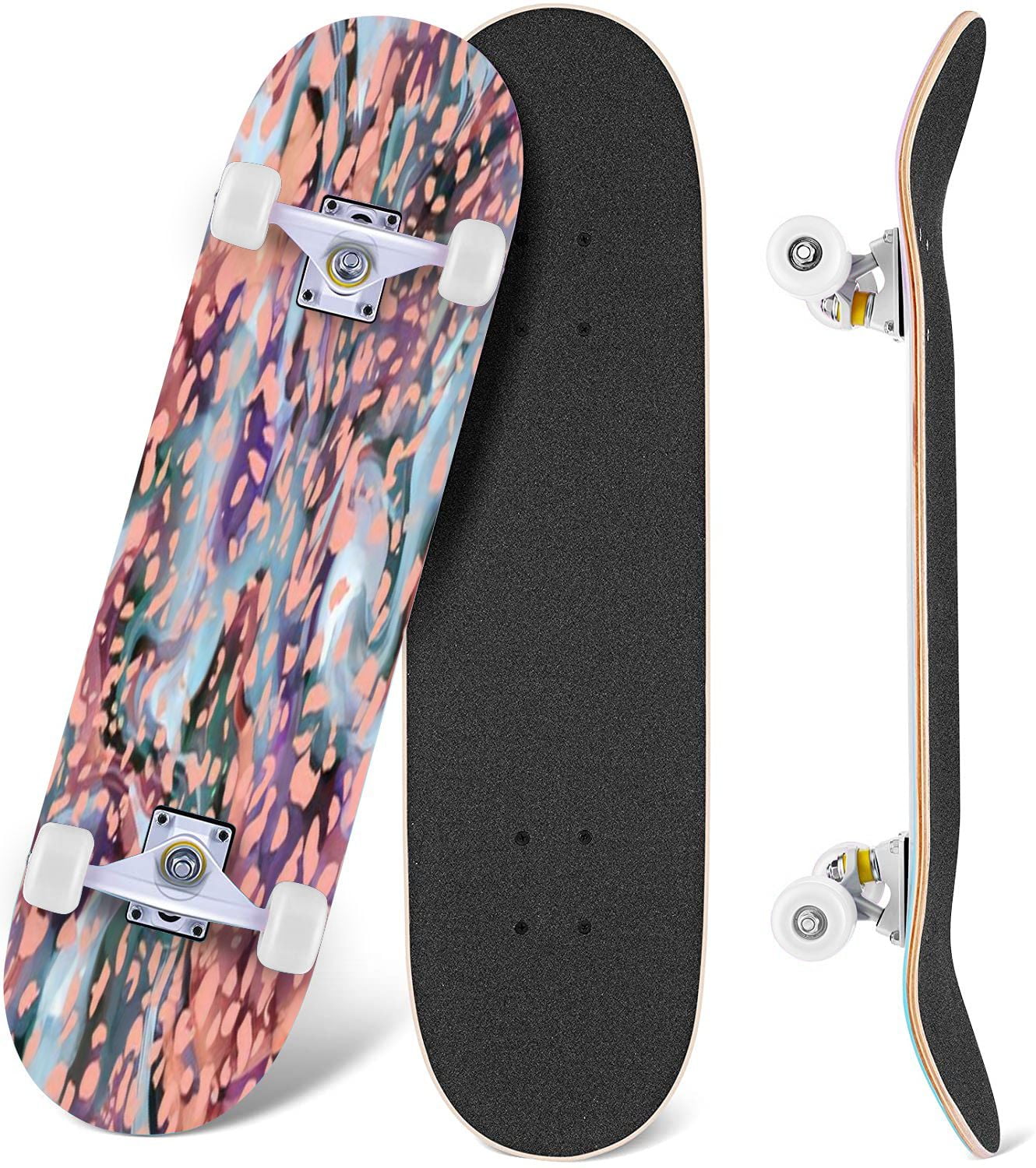 Prxcm Skateboard Complete for Beginners Adults Teens 31 x 8" Abstract ...