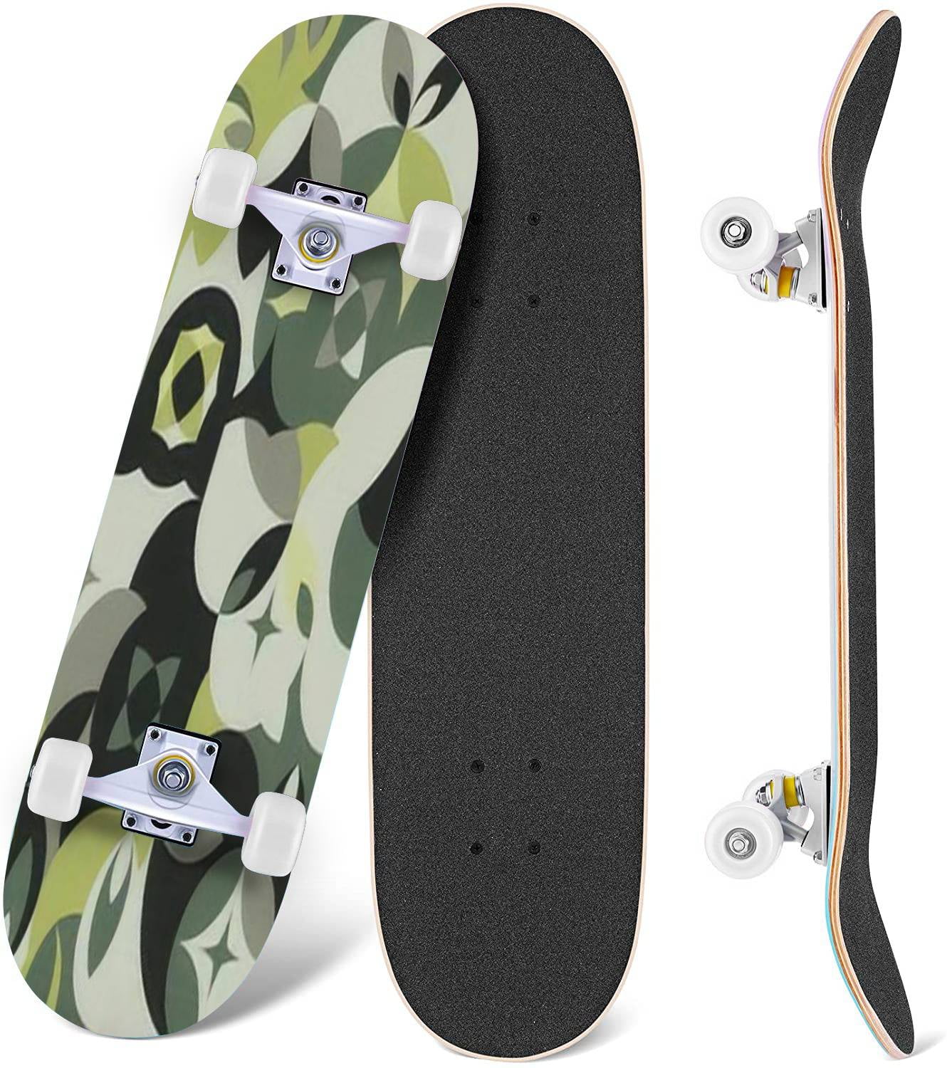 Prxcm Skateboard Complete for Beginners Adults Teens 31 x 8" Abstract ...