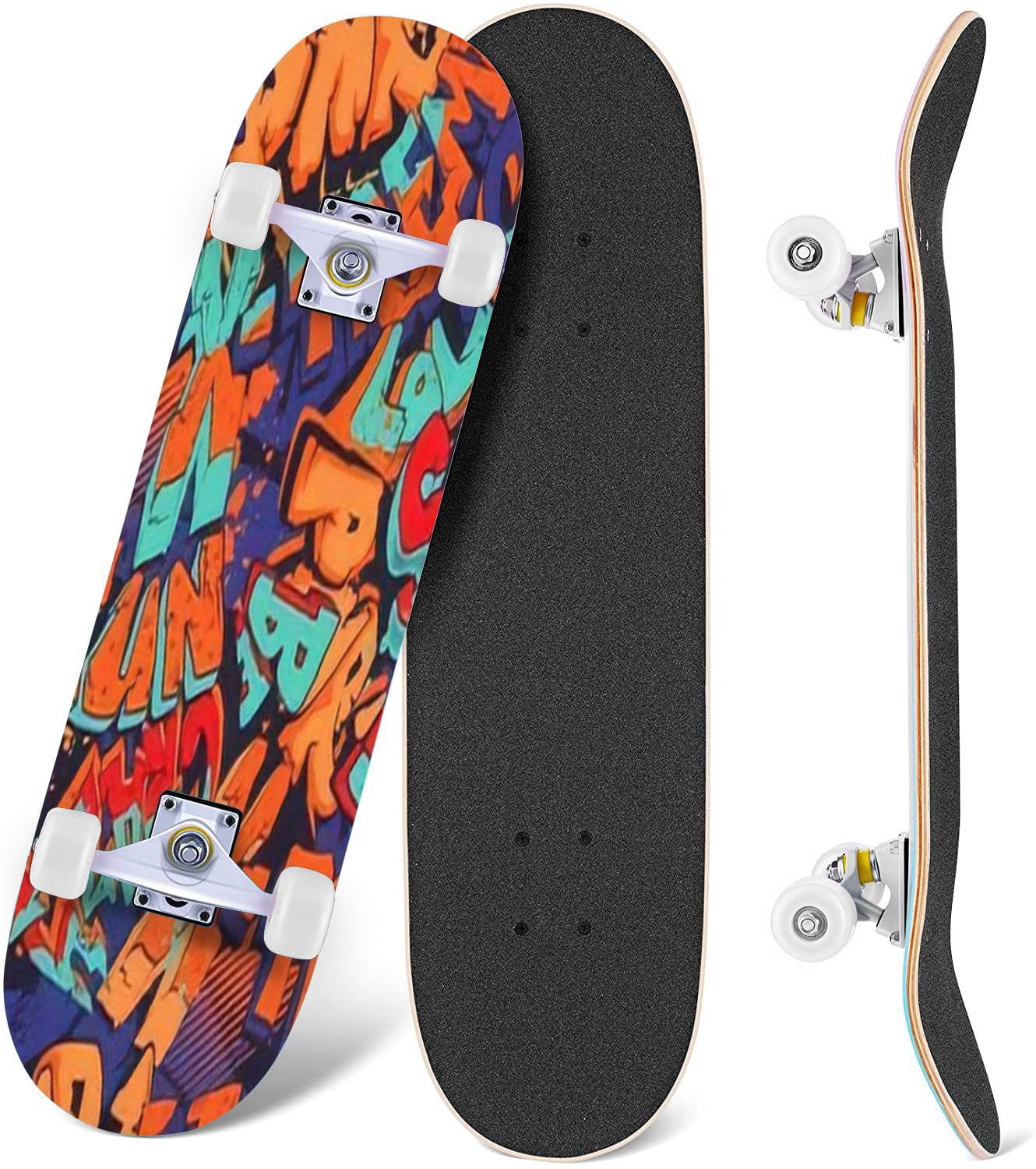 Prxcm Skateboard Complete for Beginners Adults Teens 31 x 8" Abstract ...