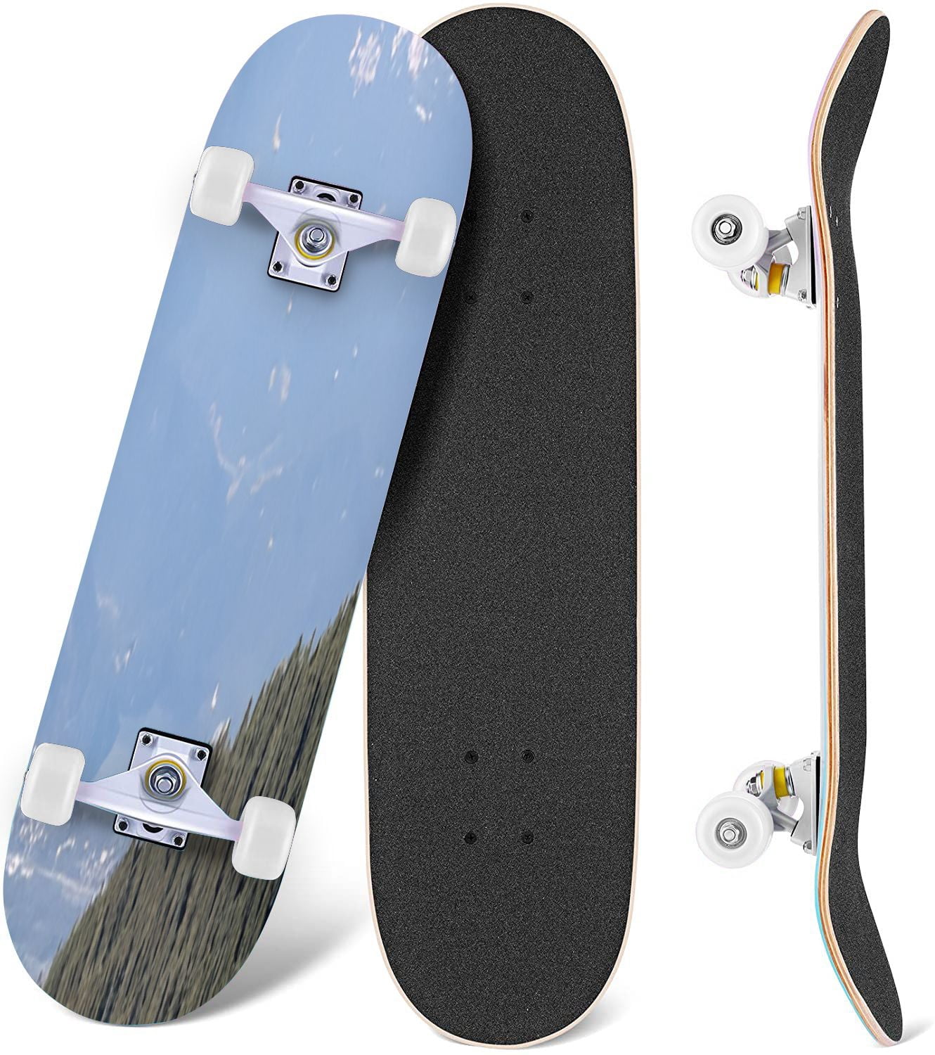 Prxcm Skateboard Complete for Beginners Adults Teens 31 x 8" Aerial ...