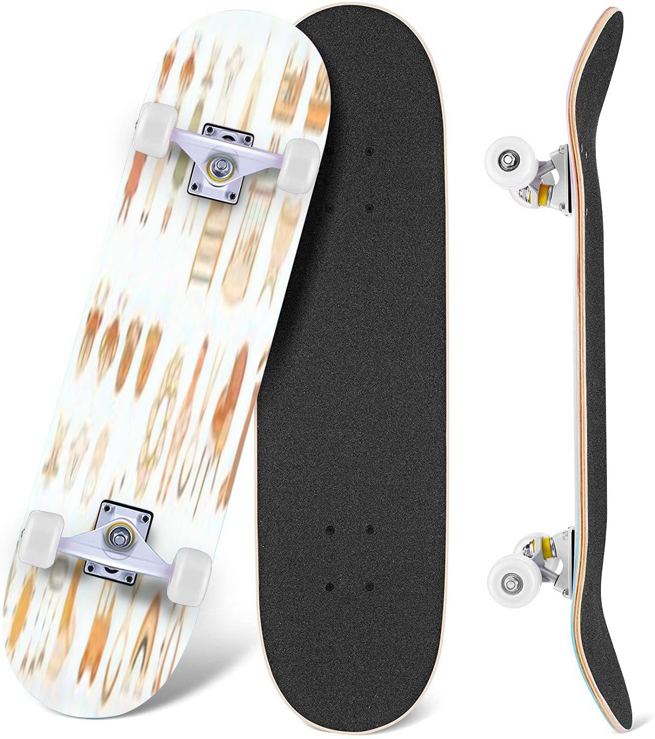 Prxcm Skateboard Complete for Beginners Adults 31 x 8" Big set cute ...