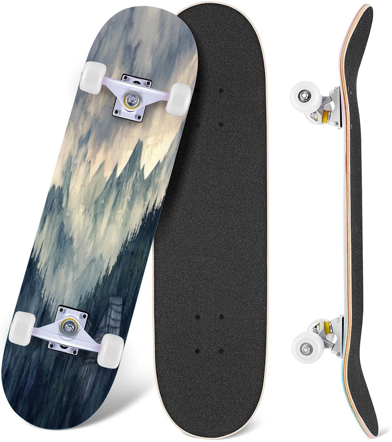 Prxcm Skateboard Complete for Beginners Adults Teens 31 x 8" Carpathian ...