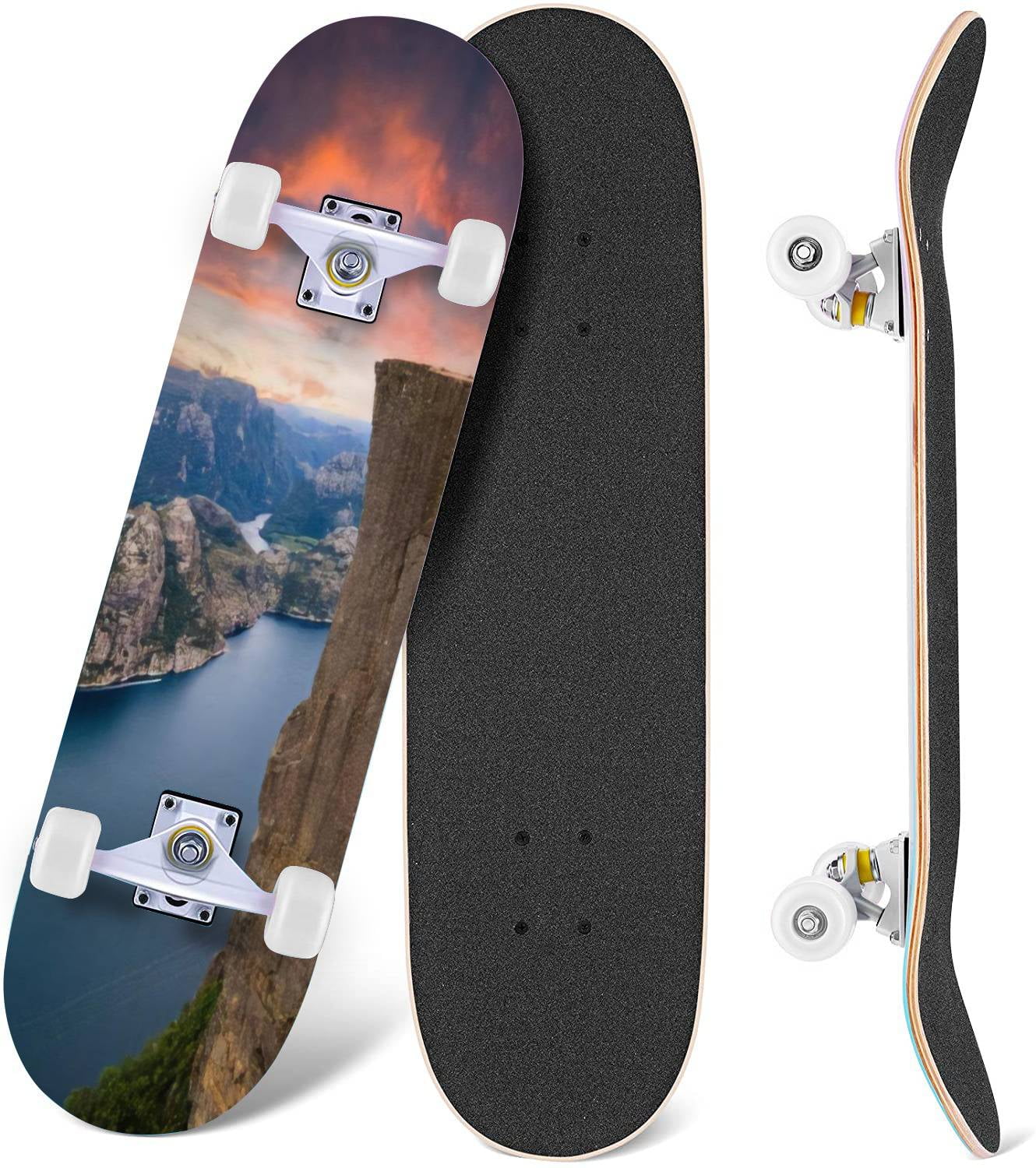 Prxcm Skateboard Complete for Beginners Adults Teens 31 x 8" Colorful ...