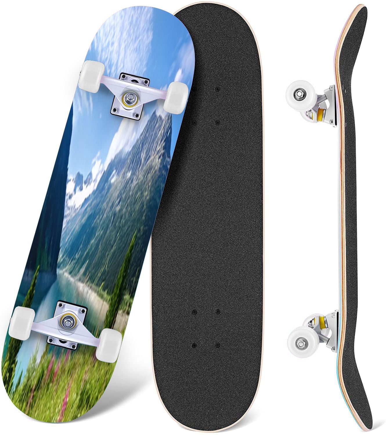 Prxcm Skateboard Complete for Beginners Adults Teens 31 x 8" Crystal ...