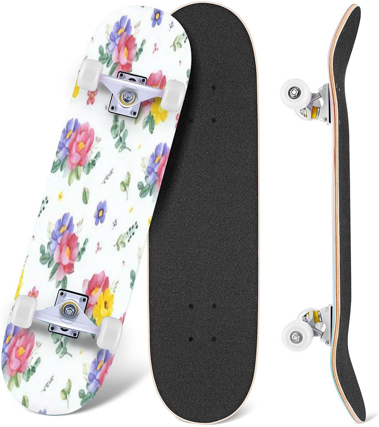 Prxcm Skateboard Complete for Beginners Adults Teens 31 x 8" Cute ...