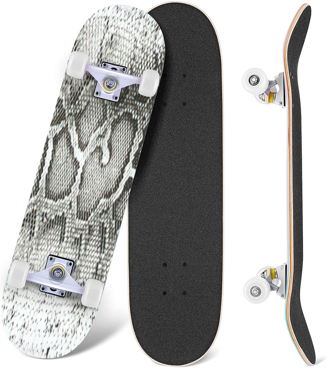 Prxcm Skateboard Complete for Beginners Adults Teens 31 x 8" Distressed ...