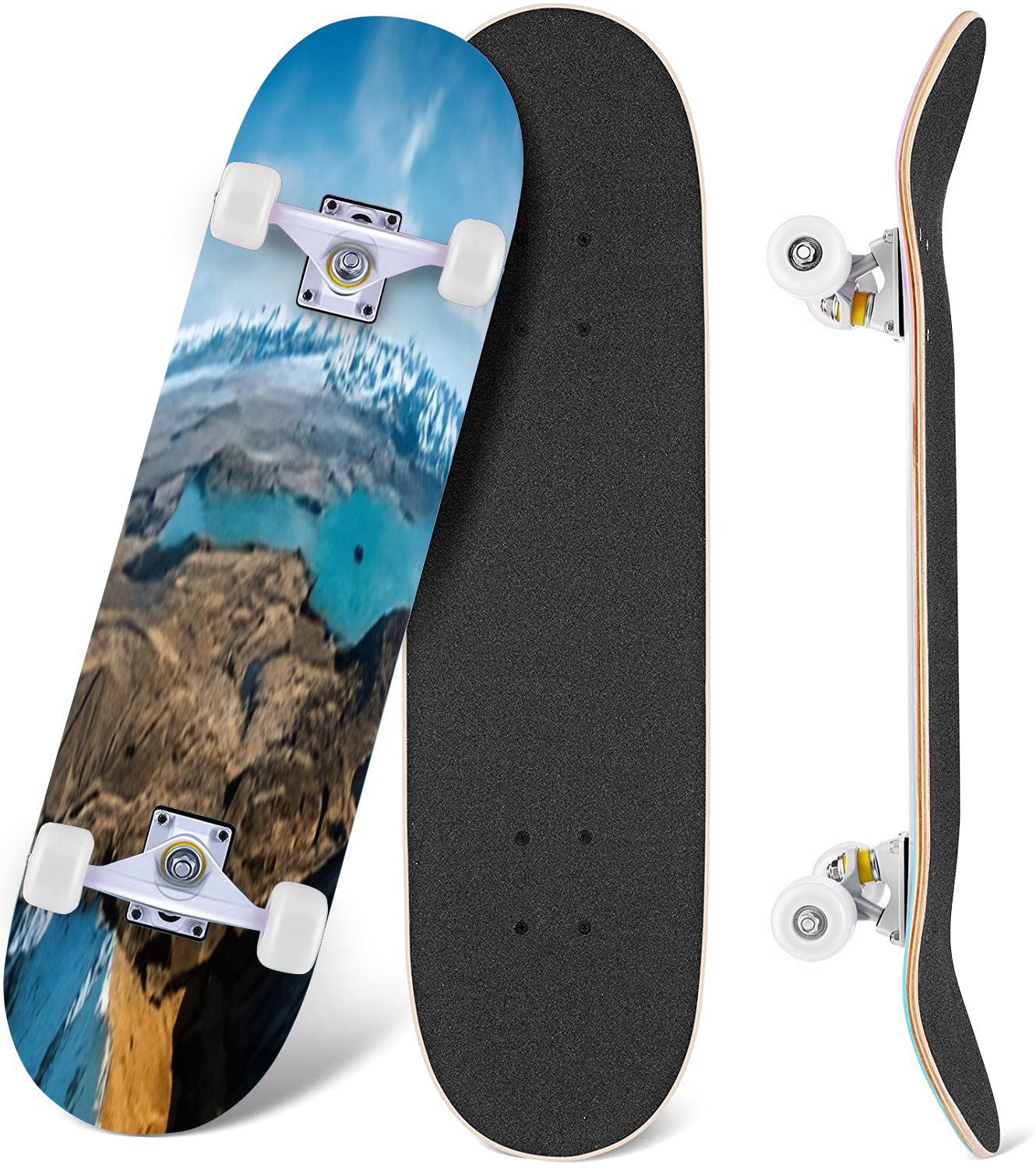 Prxcm Skateboard Complete for Beginners Adults Teens 31 x 8" Lake ...