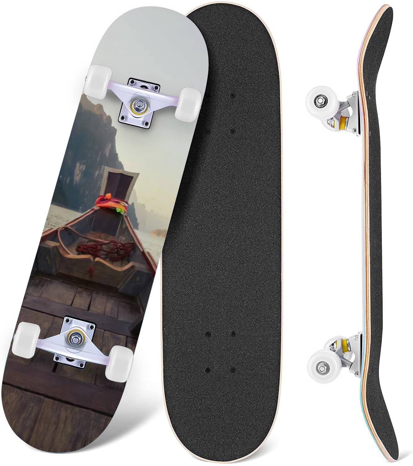 Prxcm Skateboard Complete for Beginners Adults Teens 31 x 8" Passenger ...