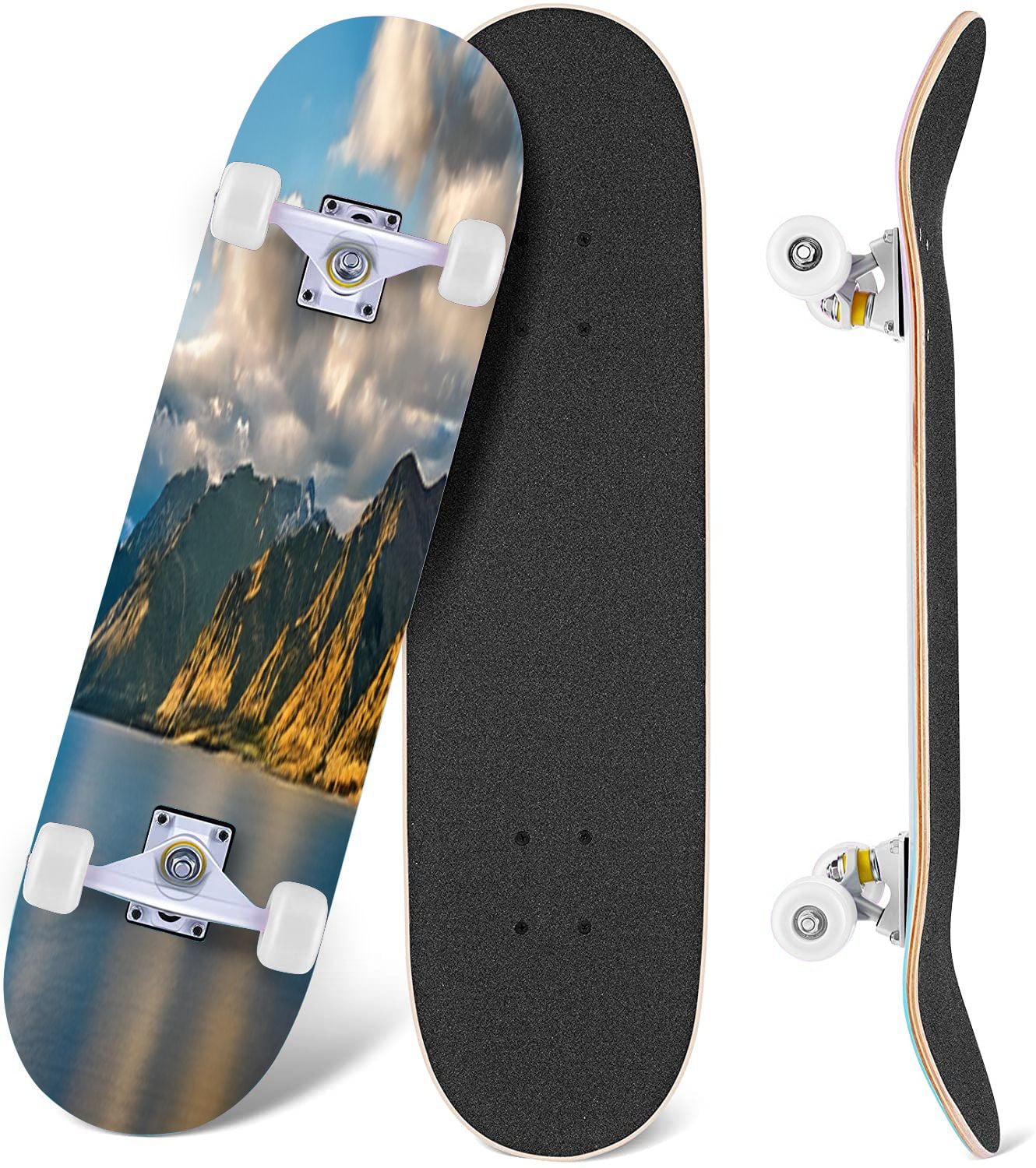 Prxcm Skateboard Complete for Beginners Adults Teens 31 x 8" Rugged ...