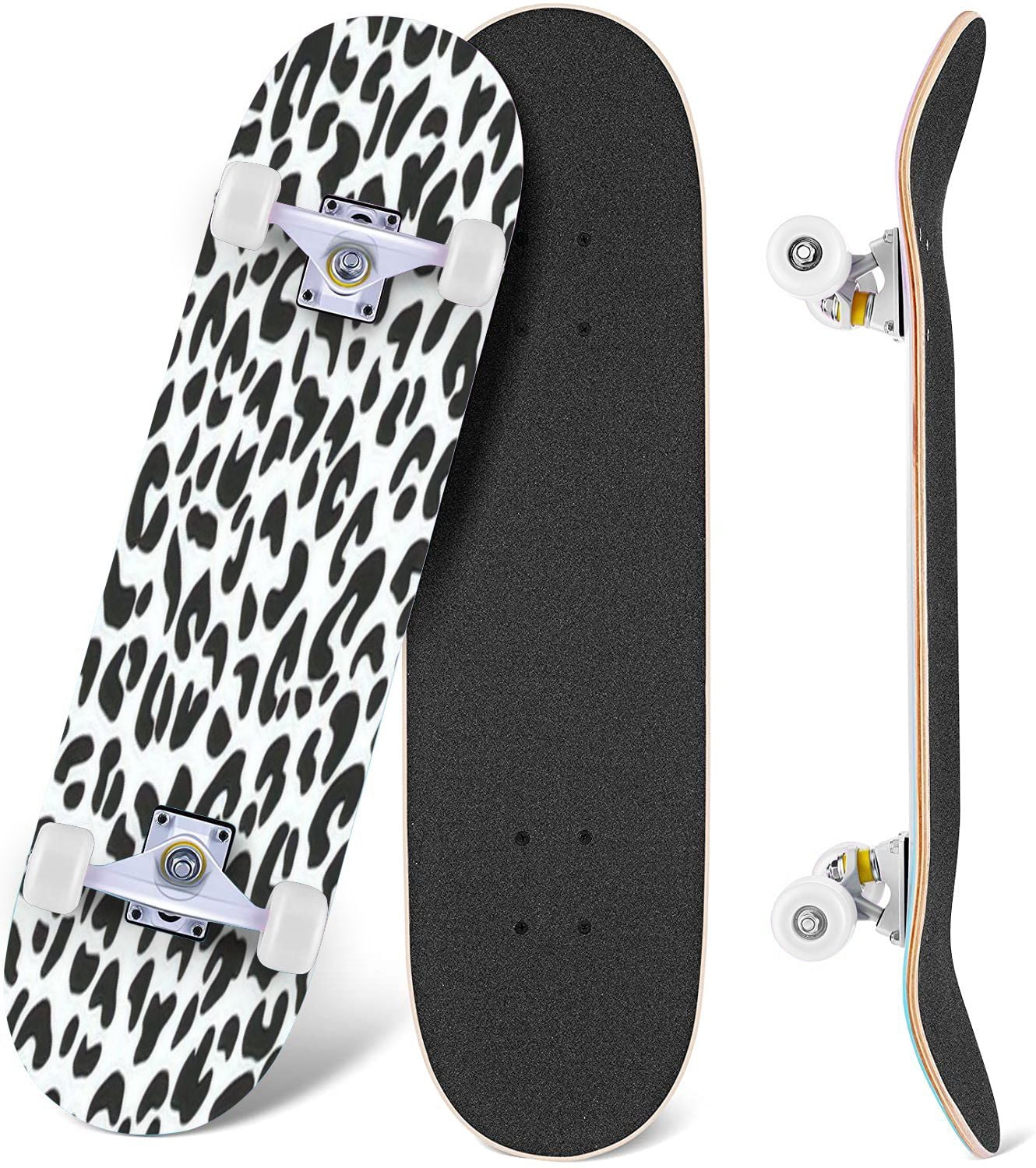 Prxcm Skateboard Complete for Beginners Adults Teens 31 x 8" Seamless ...