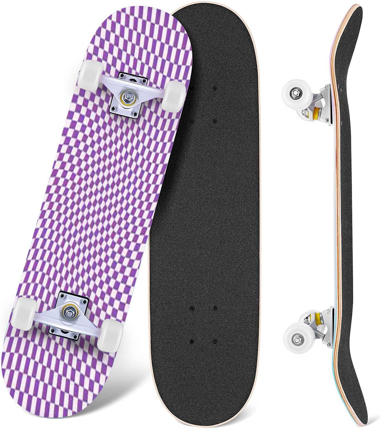 Prxcm Skateboard Complete for Beginners Adults Teens 31 x 8" Twisted ...