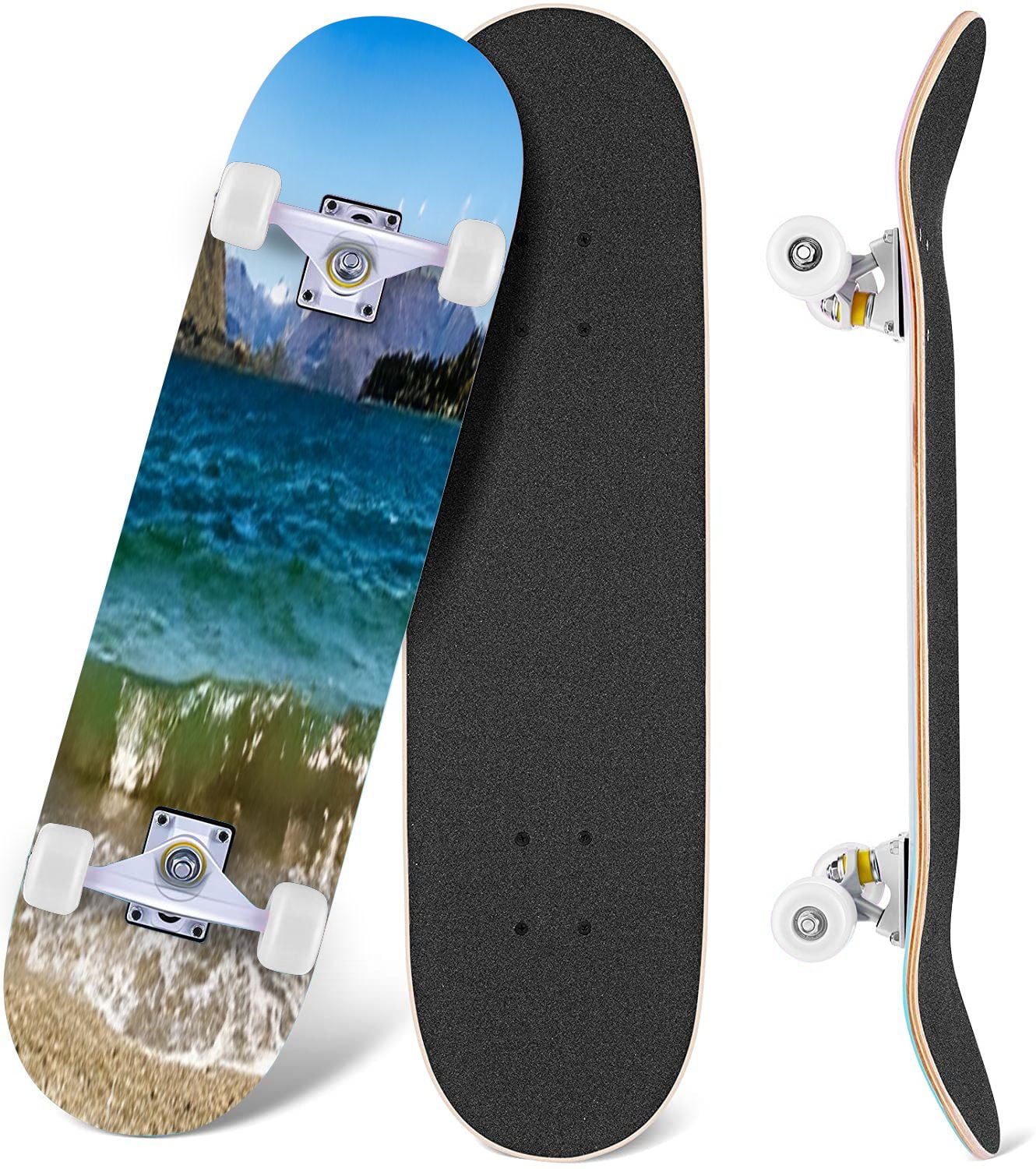 Prxcm Skateboard Complete for Beginners Adults Teens 31 x 8" View Lake ...