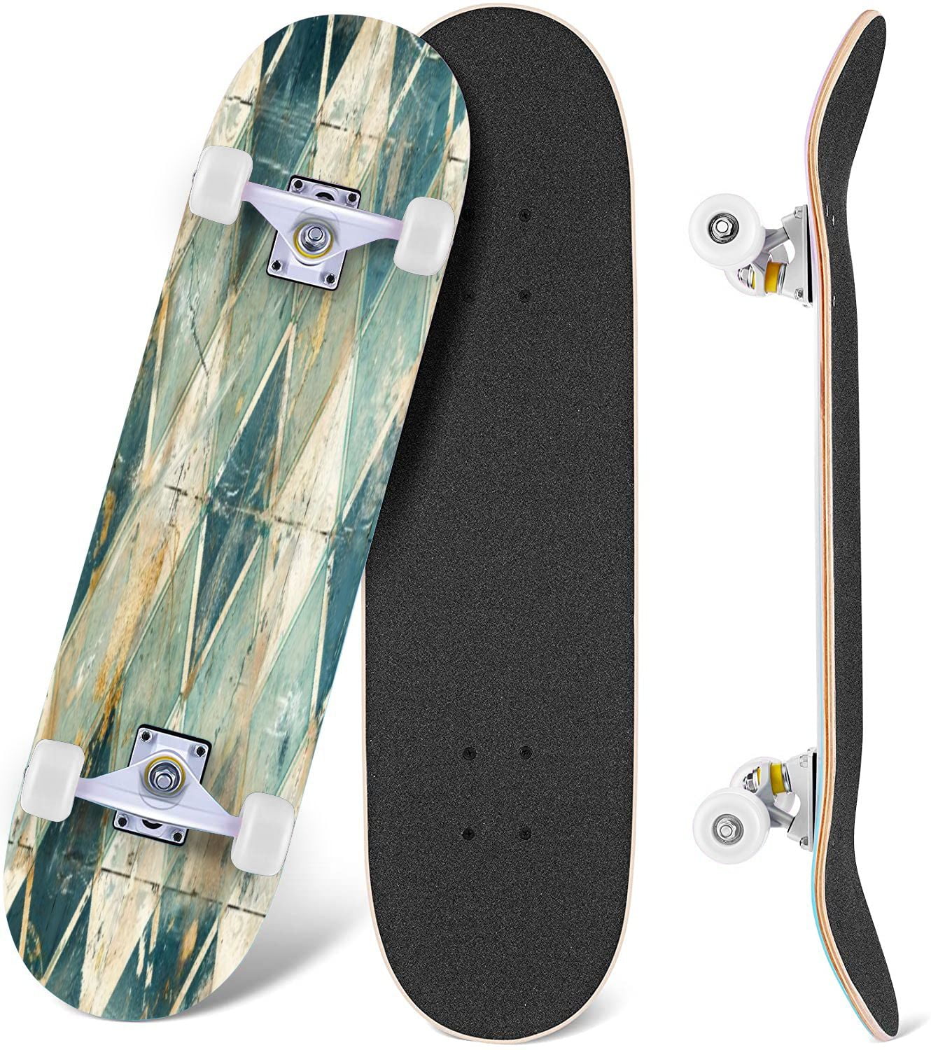 Prxcm Skateboard Complete for Beginners Adults Teens 31 x 8" Vintage ...