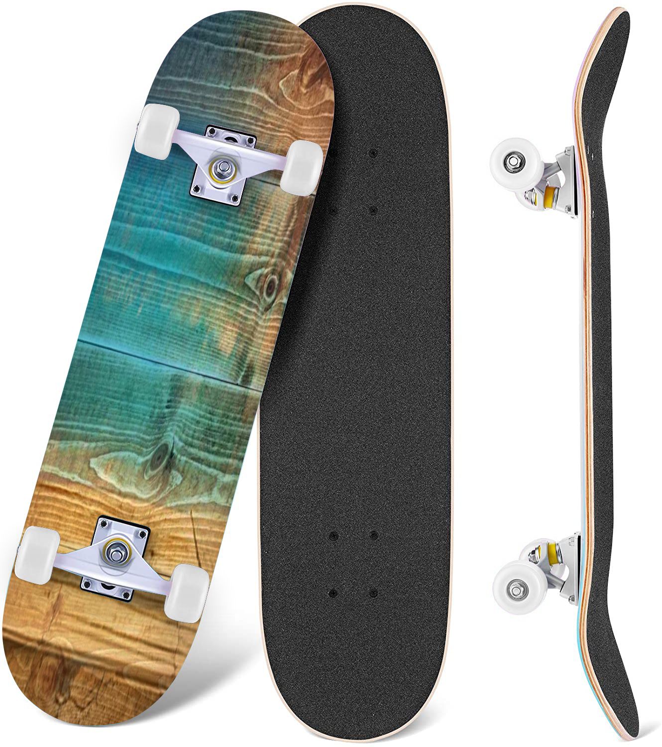 Prxcm Skateboard Complete for Beginners Adults Teens 31 x 8" tropical ...