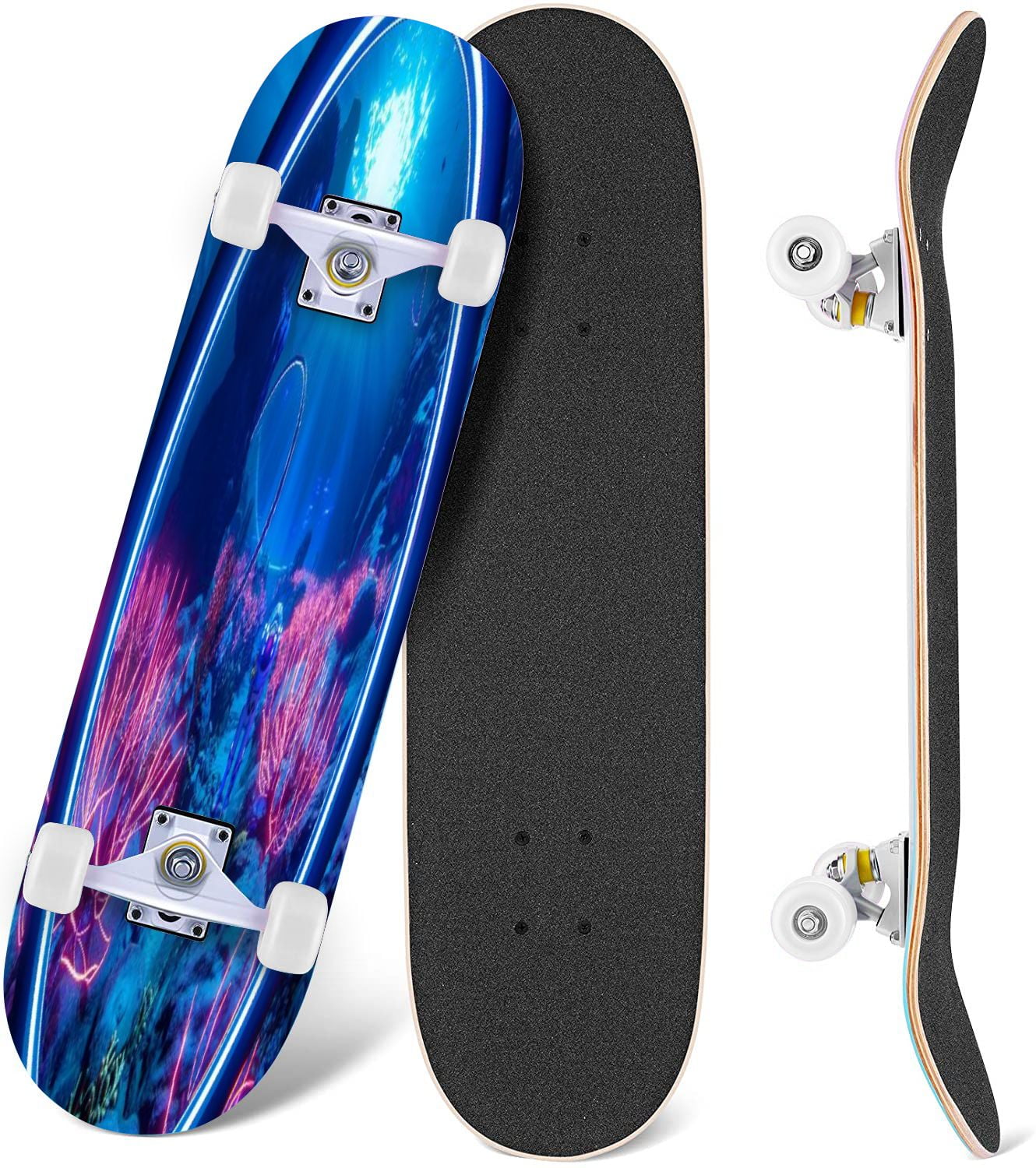 Prxcm Skateboard Complete for Beginners Adults Teens 31 x 8" Futurist ...