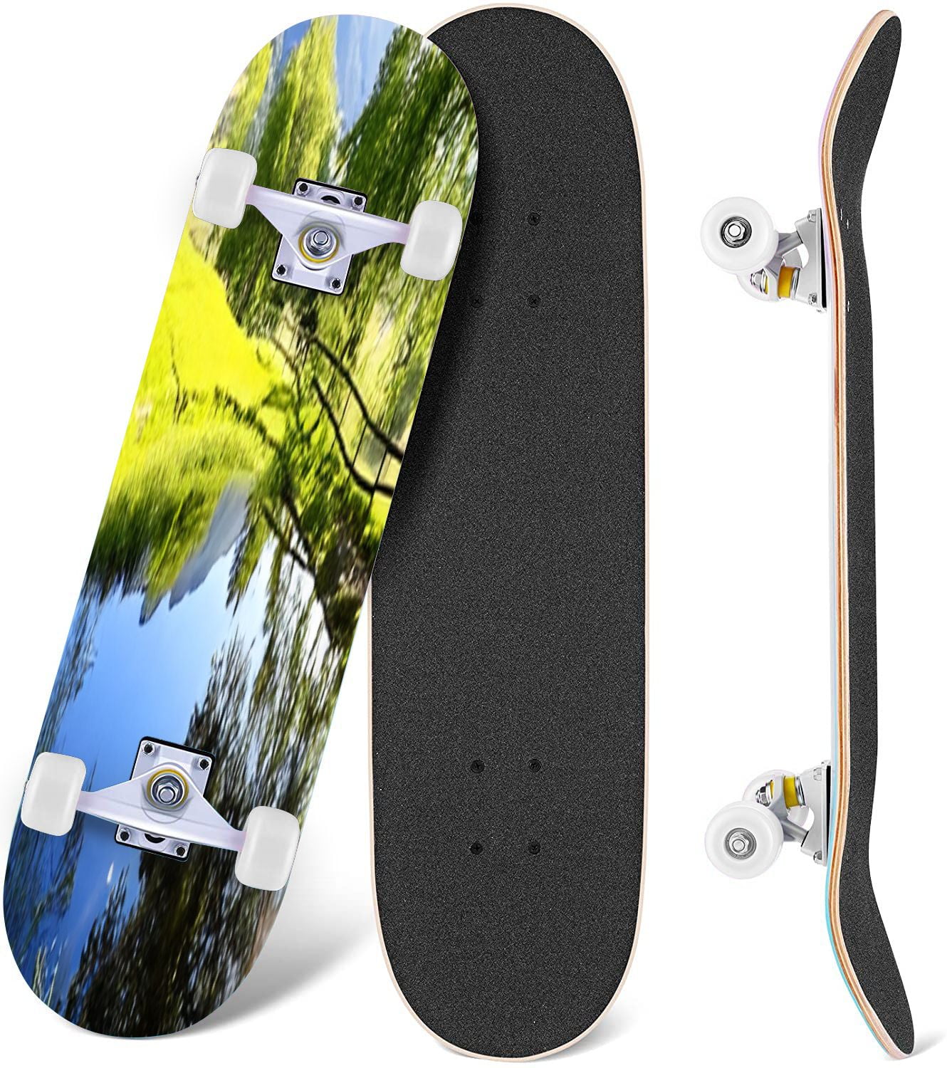 Prxcm Skateboard Complete for Beginners Adults Teens 31 x 8" Little ...