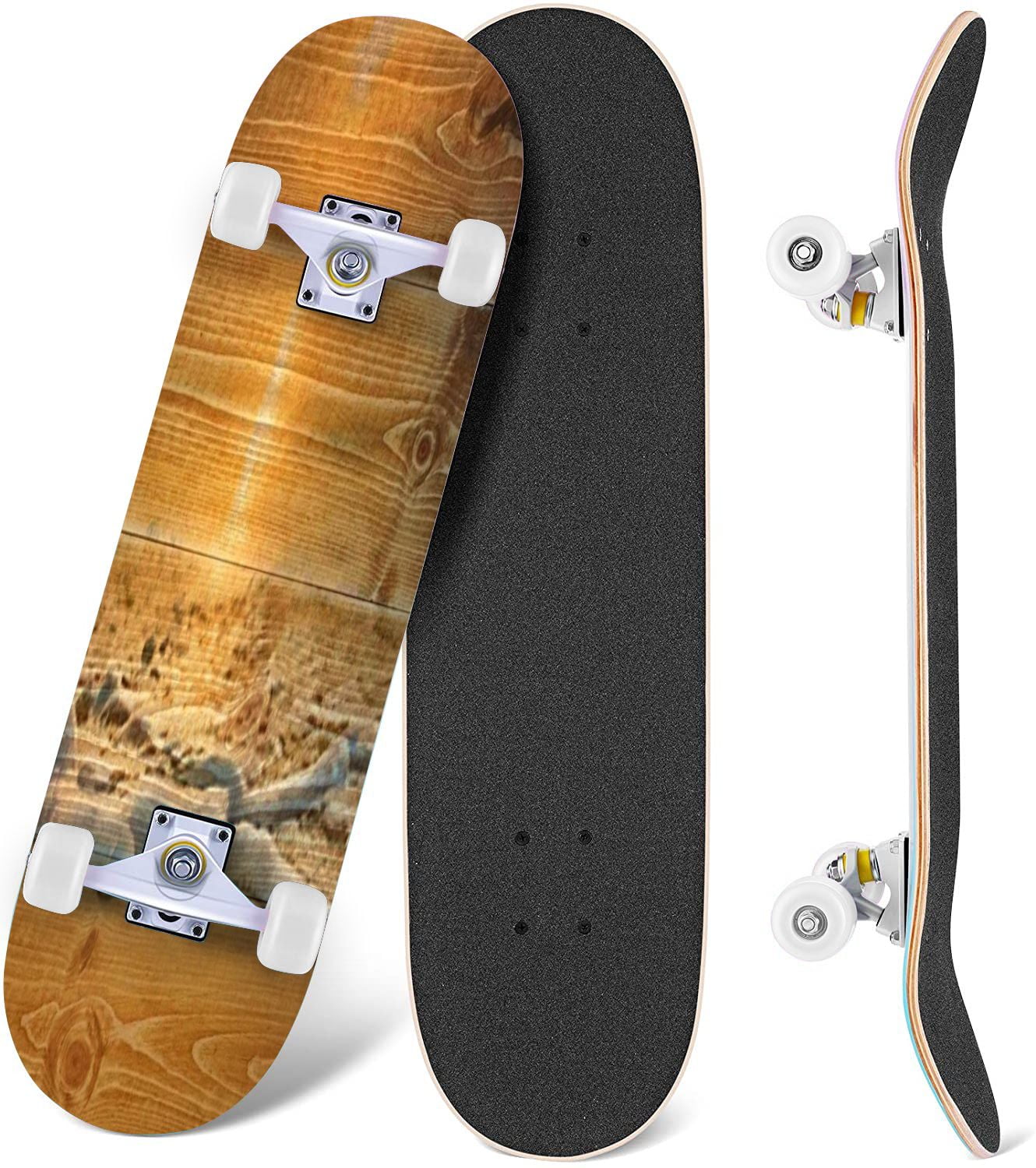 Prxcm Skateboard Complete for Beginners Adults Teens 31 x 8" Sea shells ...