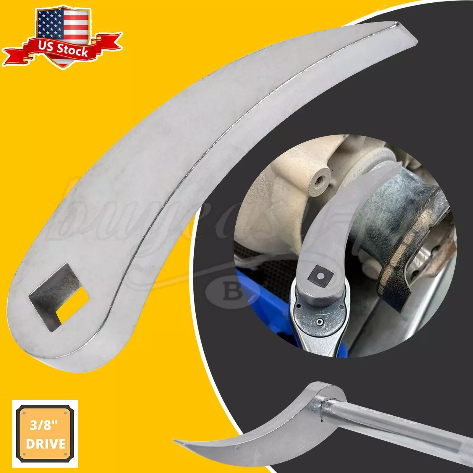 Pry Bar Wrench Adapter Head Half Shaft Removal Crowbar Ratchet Tool 3/8 ...