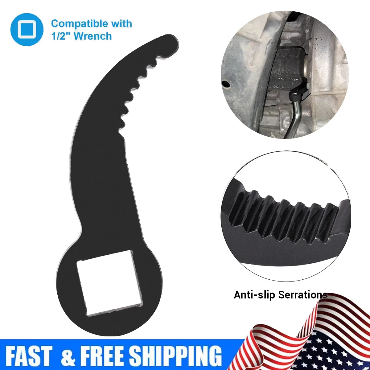 Pry Bar Wrench Adaptor Head 1/2"D Crowbar Adapter Head Tool Wrecking ...