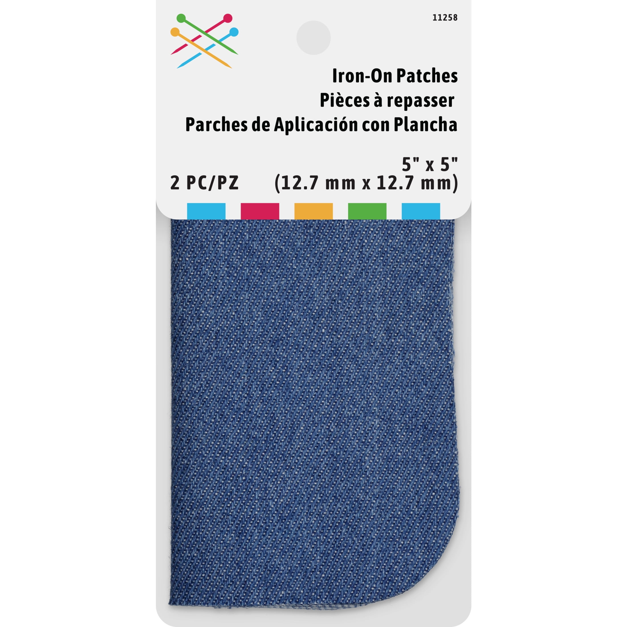 5"x5" Denim Iron-On Repair Patches, 2 Count - Walmart.com
