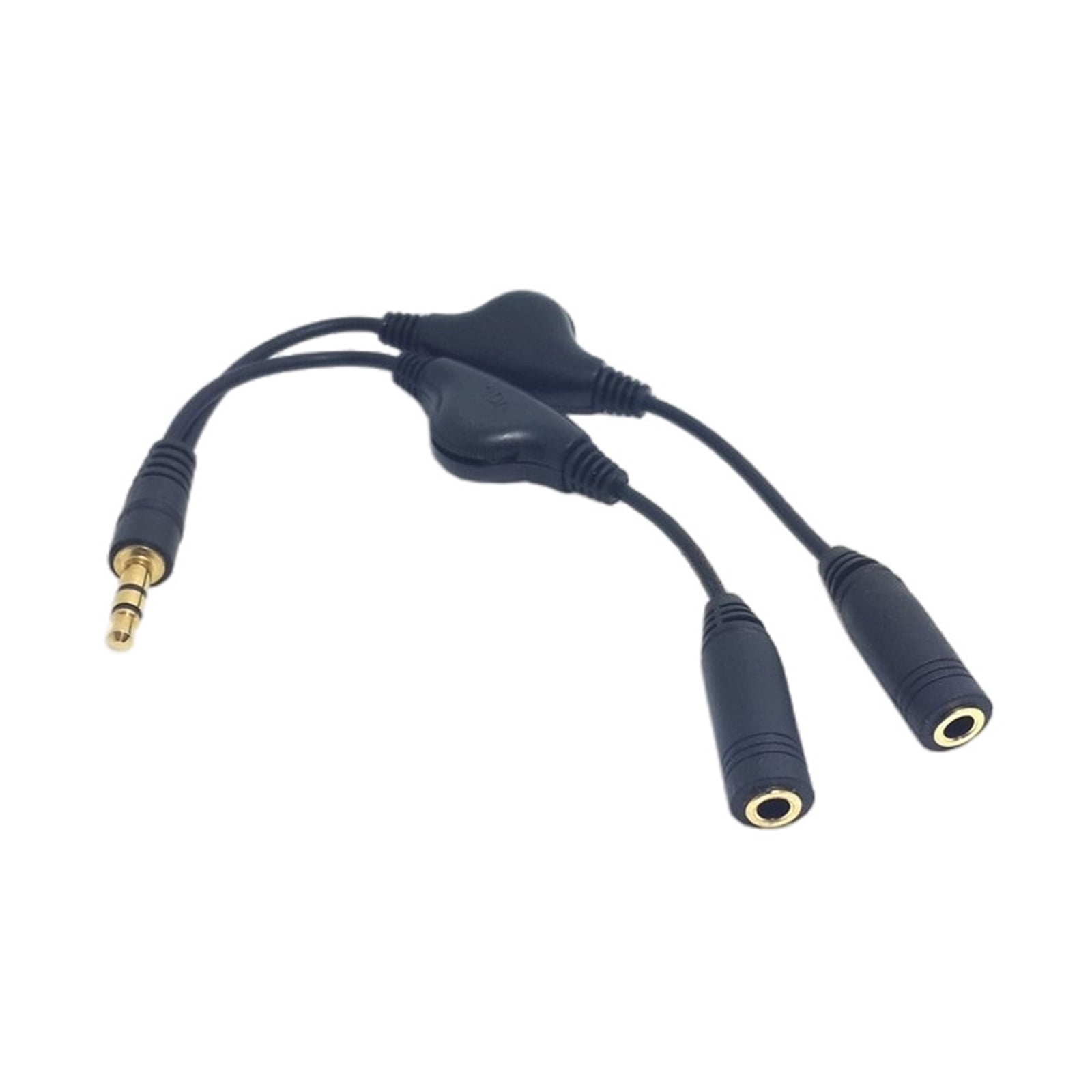 Pryntopha 3.5mm Male to Double Female Headphone Headset Y Splitter ...