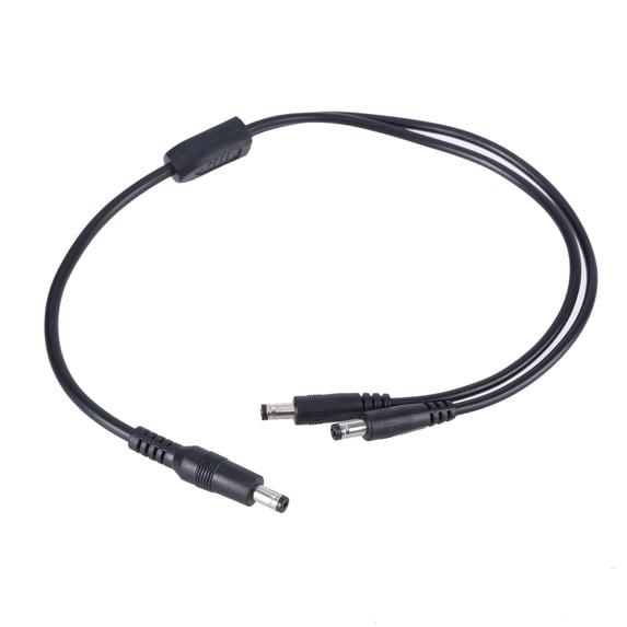 Pryntopha CCTV Power Splitter Cable 5.5x2.1mm 1 Male to 2 Male Splitter ...