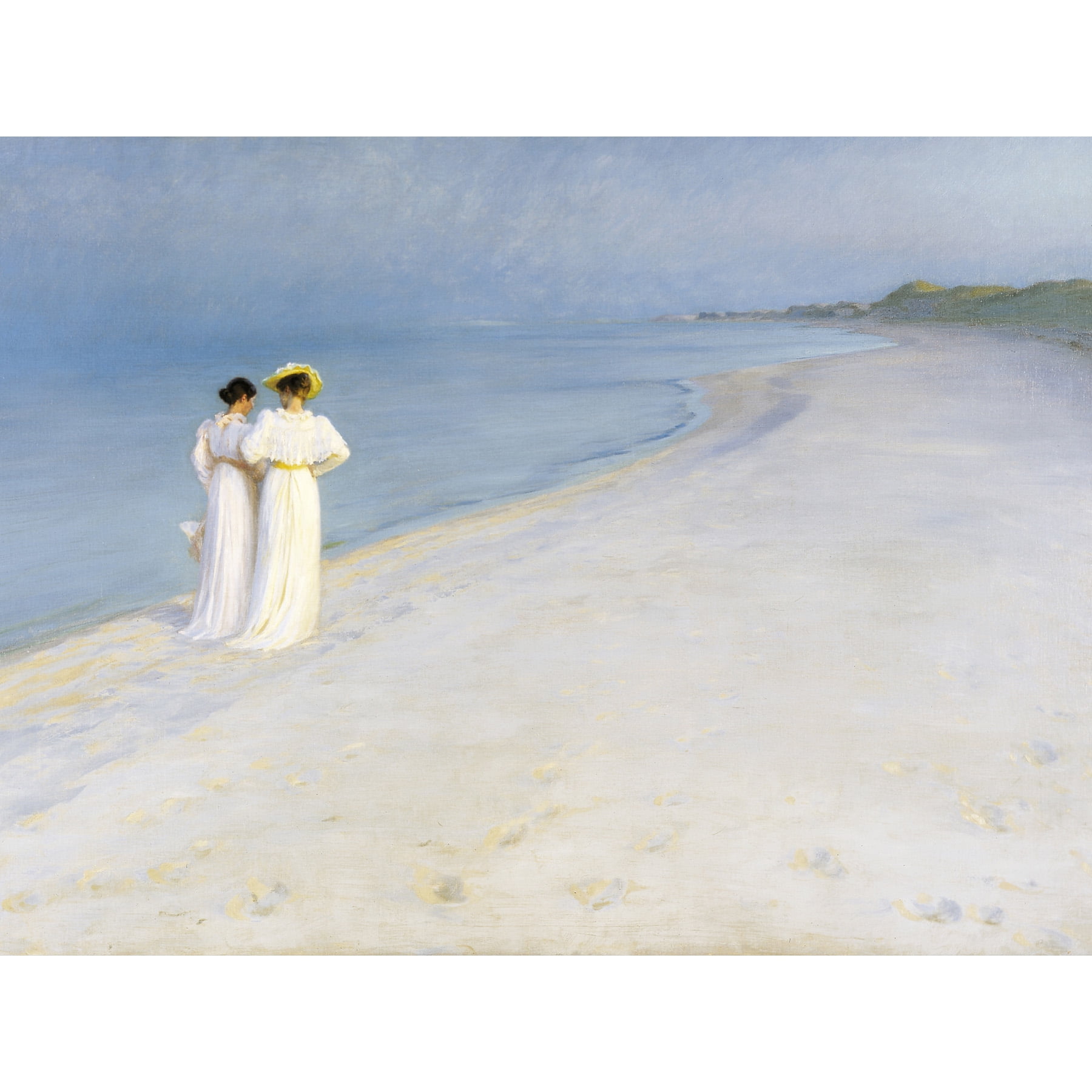 Ps Kroyer Summer Evening Walking Skagens Beach Extra Large Art Print ...