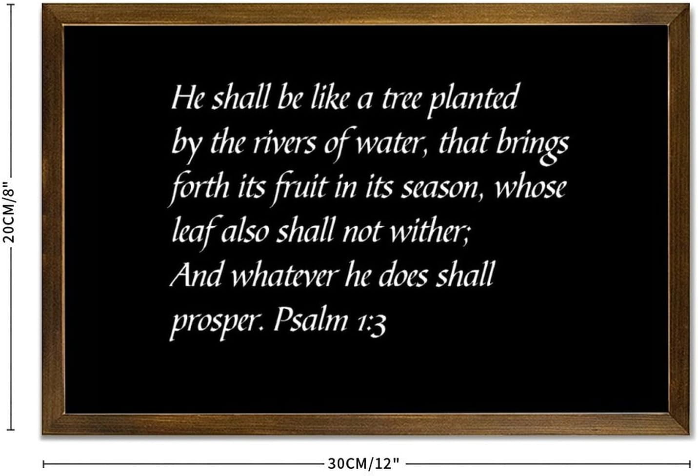 Psalm 1:3 He Shall Be Like A Tree Planted by The Rivers of Water,That Brings Wooden Framed Sign ...