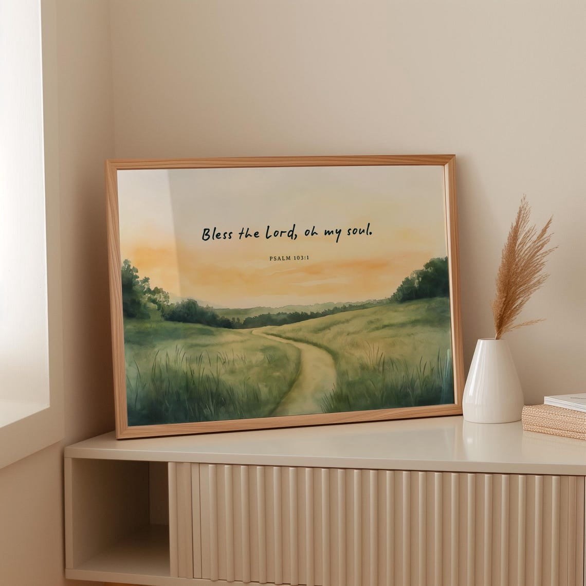 Psalm 103:1 Watercolor Art - "Bless The Lord, Oh My Soul" Christian ...