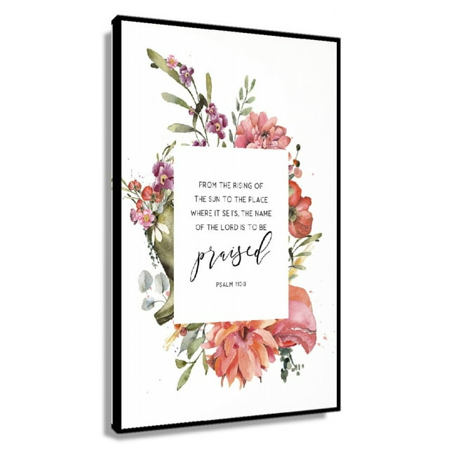 Psalm 113 3, Bible Verse Wall Art, Floral Christian Printable Wall Art ...