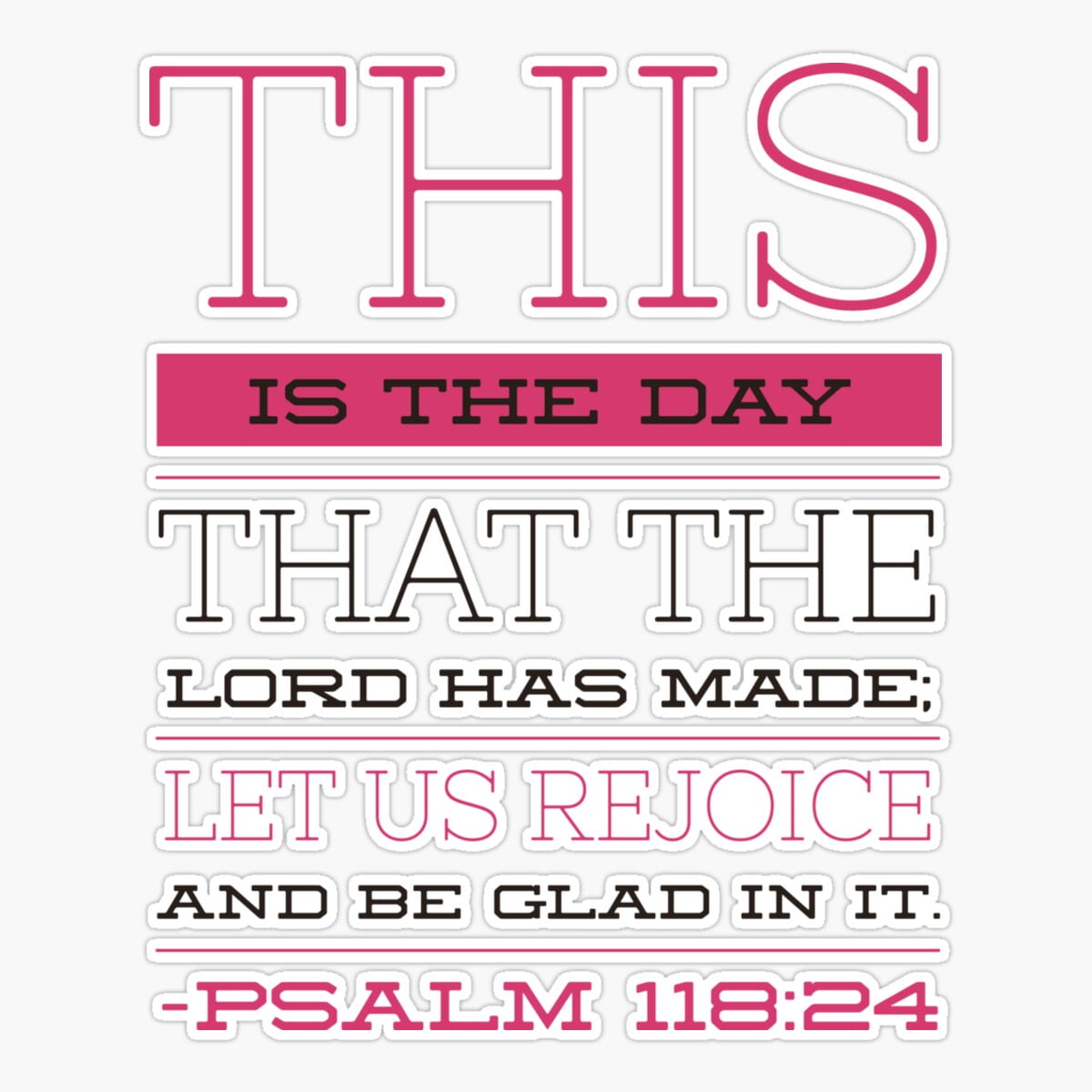 Psalm 11824 Typography Sticker - Walmart.com