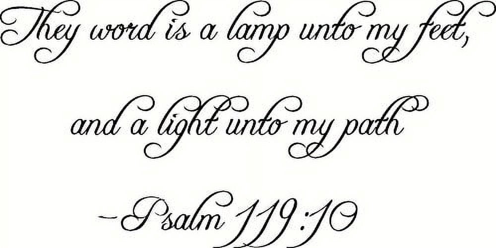 Psalm 119:105 Bible Verse Vinyl Wall Decal by Scripture Wall Art, 11 ...