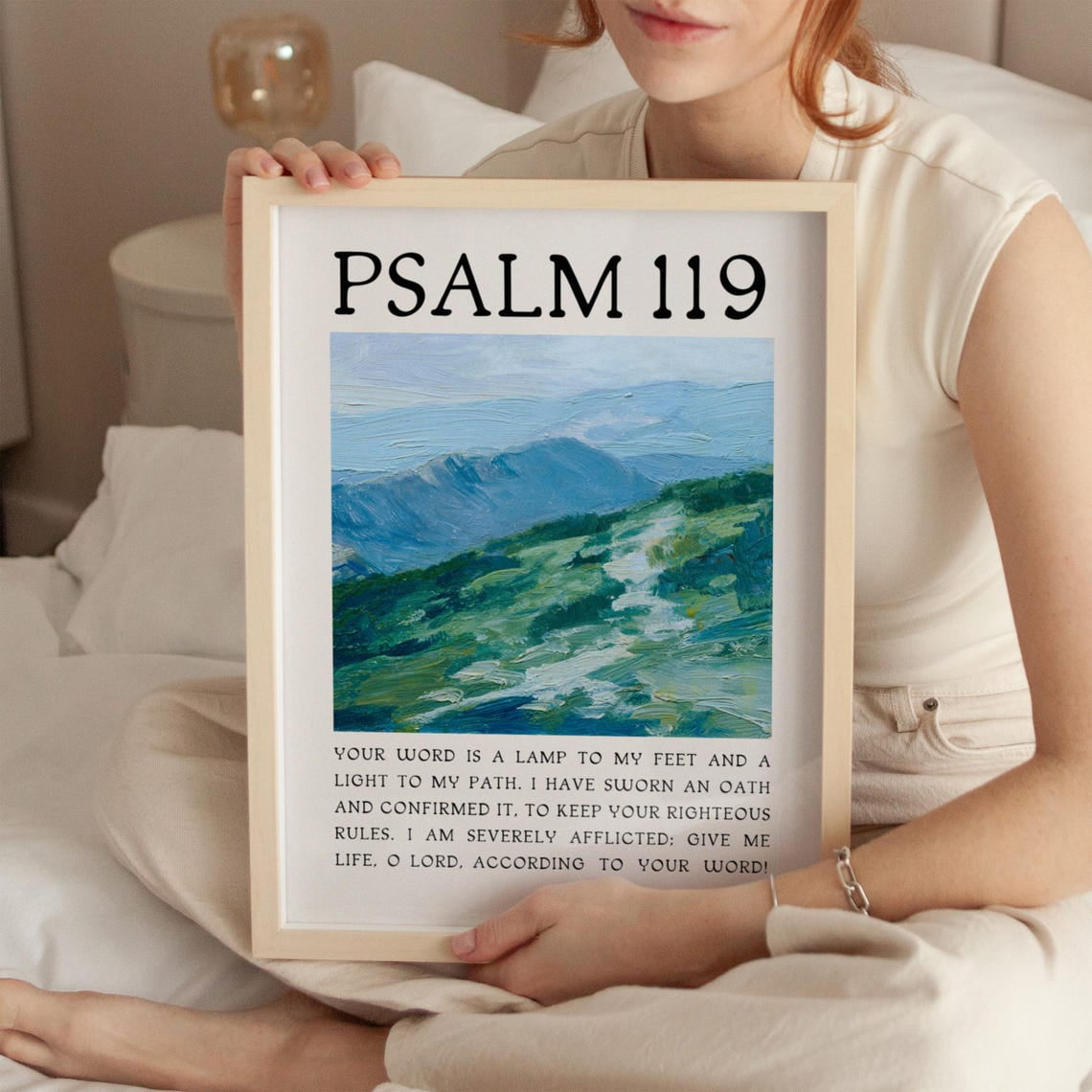 Psalm 119 Christian Wall Art Bible Verse Quote Wall Art Minimalist ...