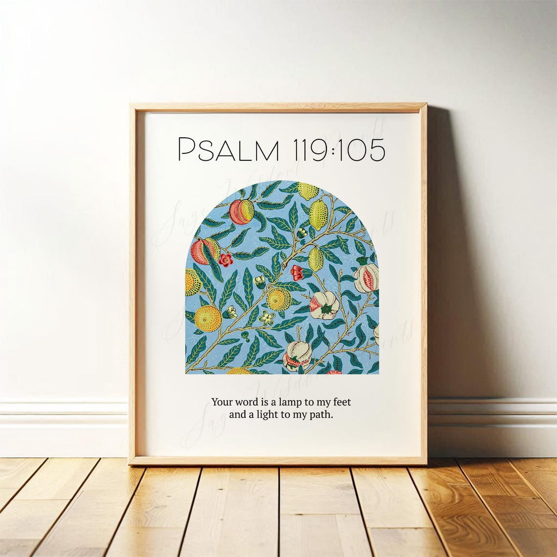 Psalm 119105, Bible Verse Wall Art Scripture Printable, Christian Decor ...