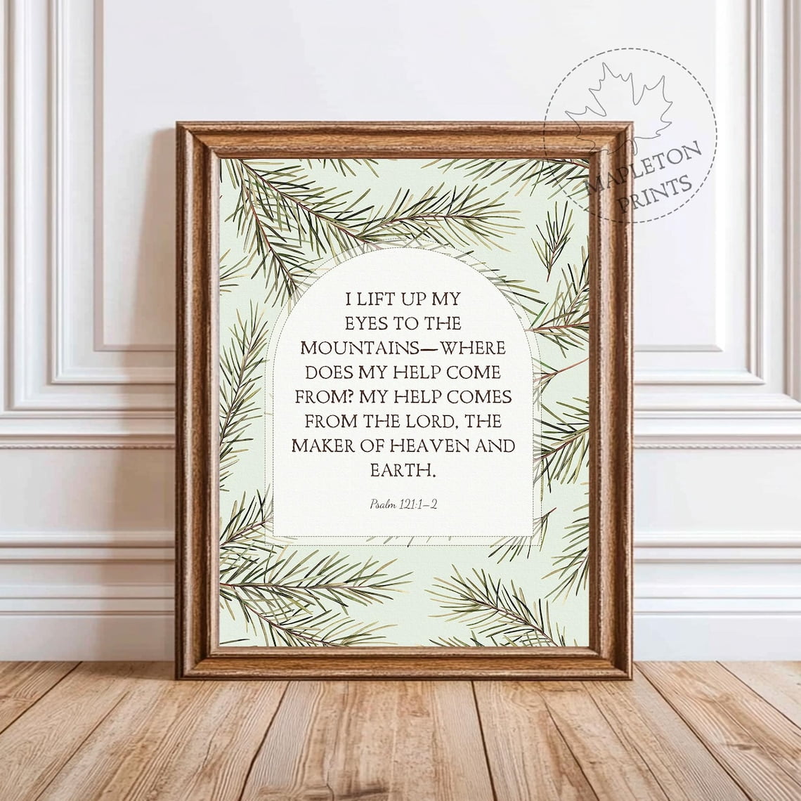 Psalm 121 1 2 Scripture Print Christian Bible Verse Poster, Unframed ...