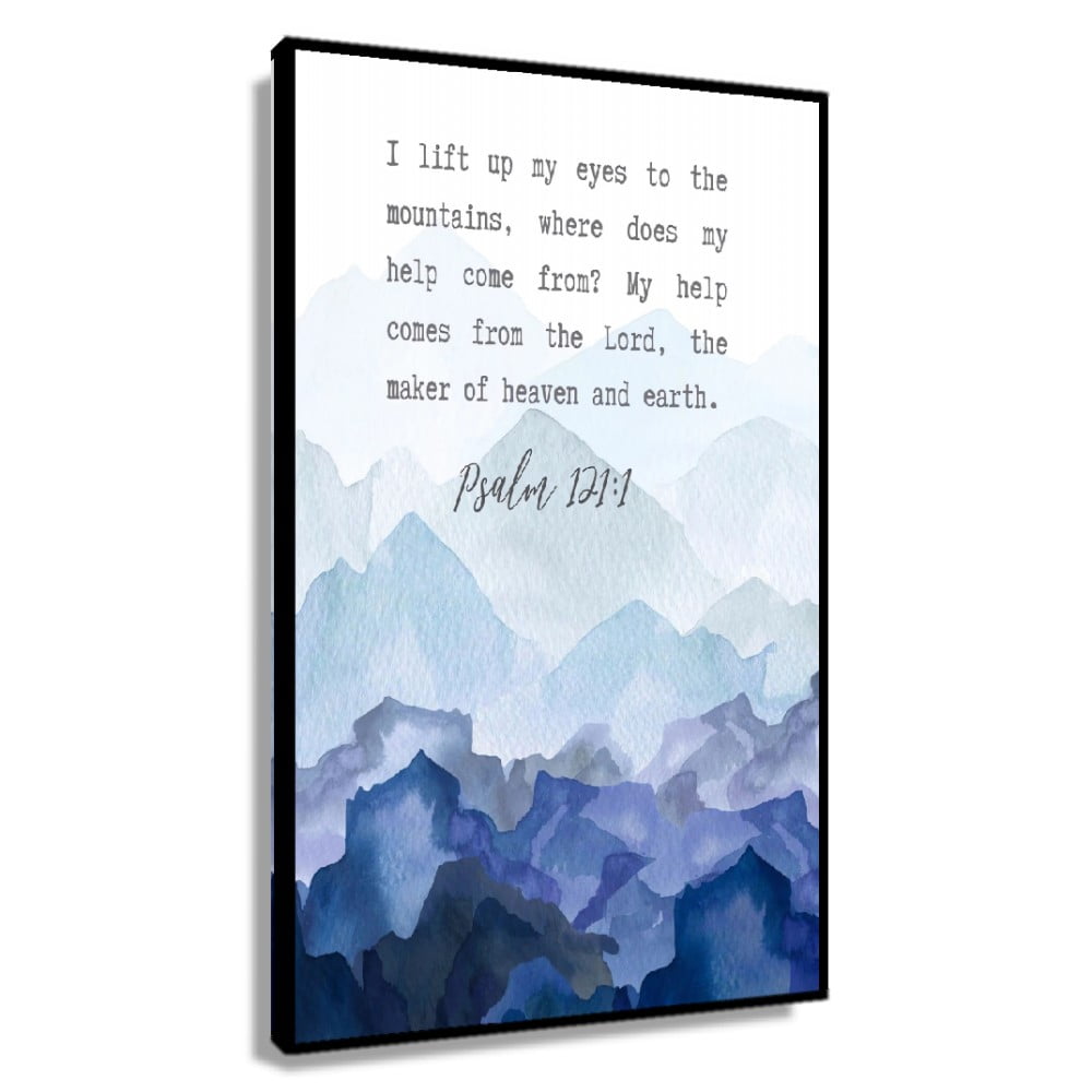 Psalm 121 1 Lift Up My Eyes Bible Verse Printable Wall Art, Christian ...